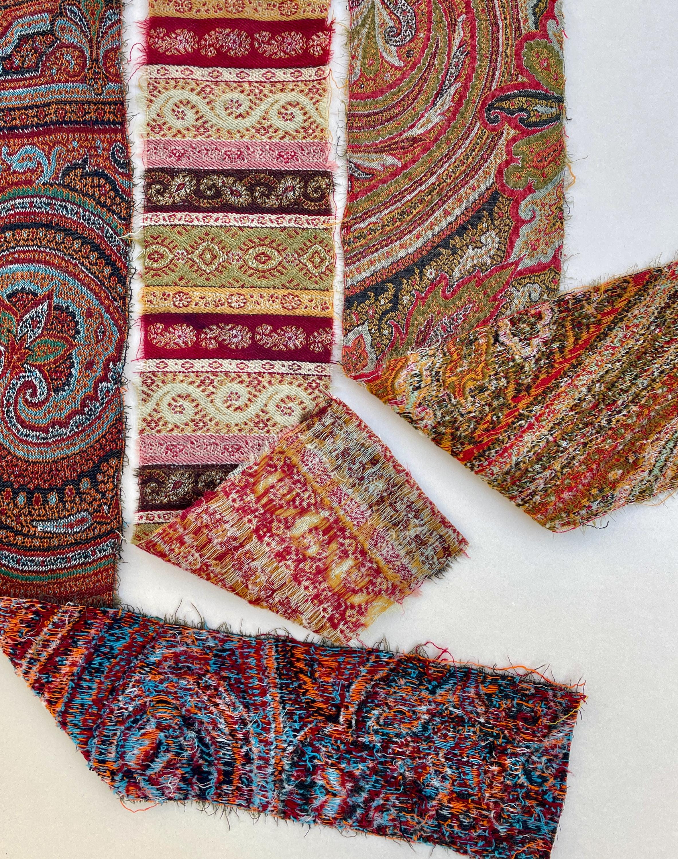 19th Century Wool Paisley Sampling - Etsy