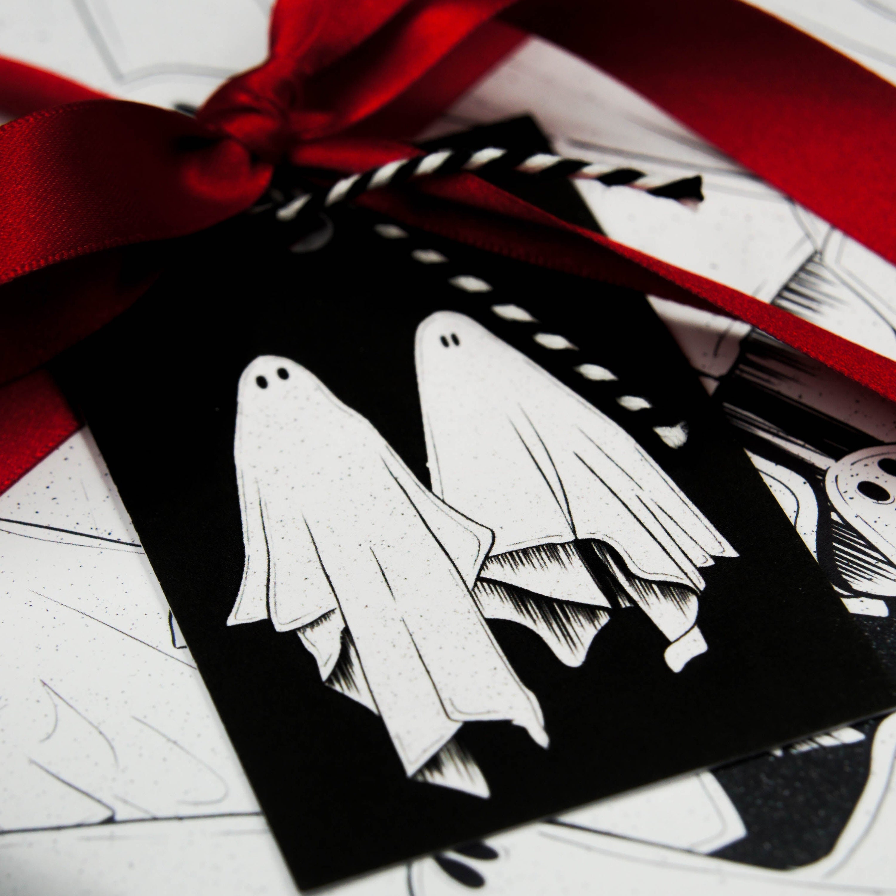 Spooky Ghost Wrapping Paper Designed & Sold By Allegra Intensification