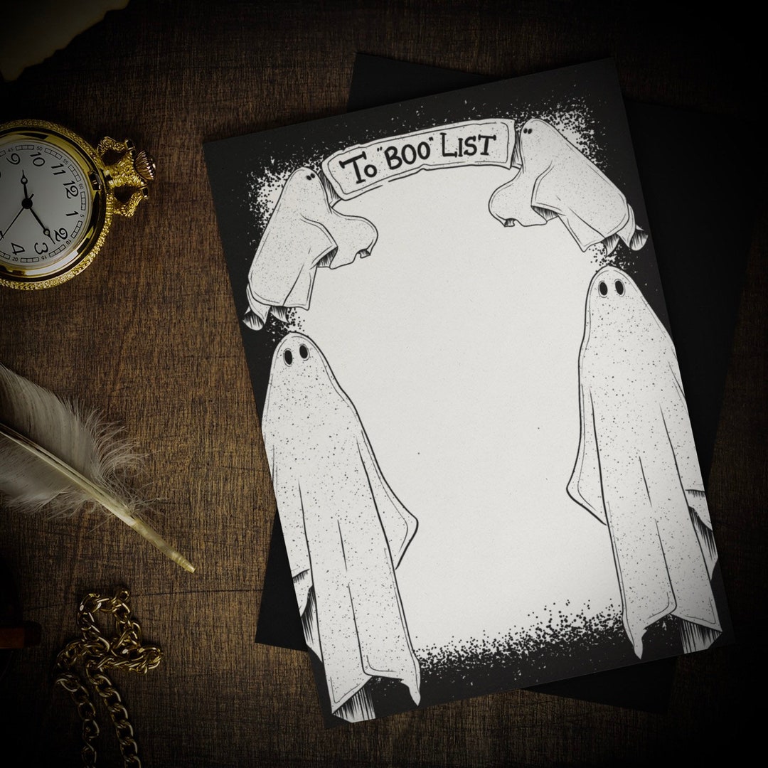 Ghost Notepad for Your Spooky to Do Lists Cute Halloween Stationery ...