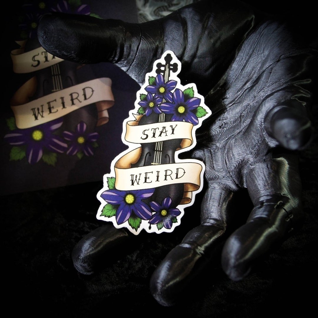 Stay Weird Cello Vinyl Sticker Dark Academia Style & - Etsy