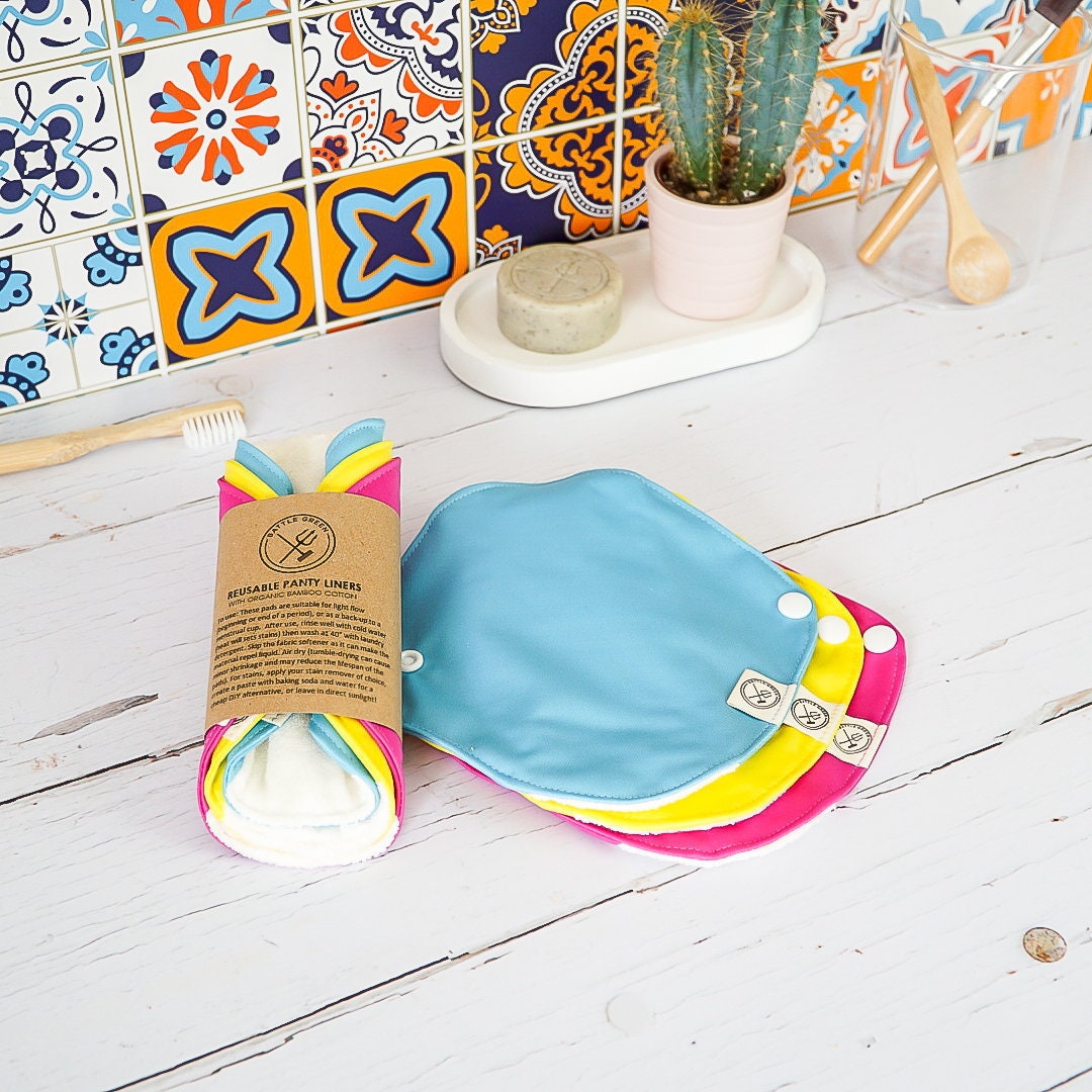 Reusable Period Pads (pink/blue/yellow) Size Small Light Flow - Etsy ...