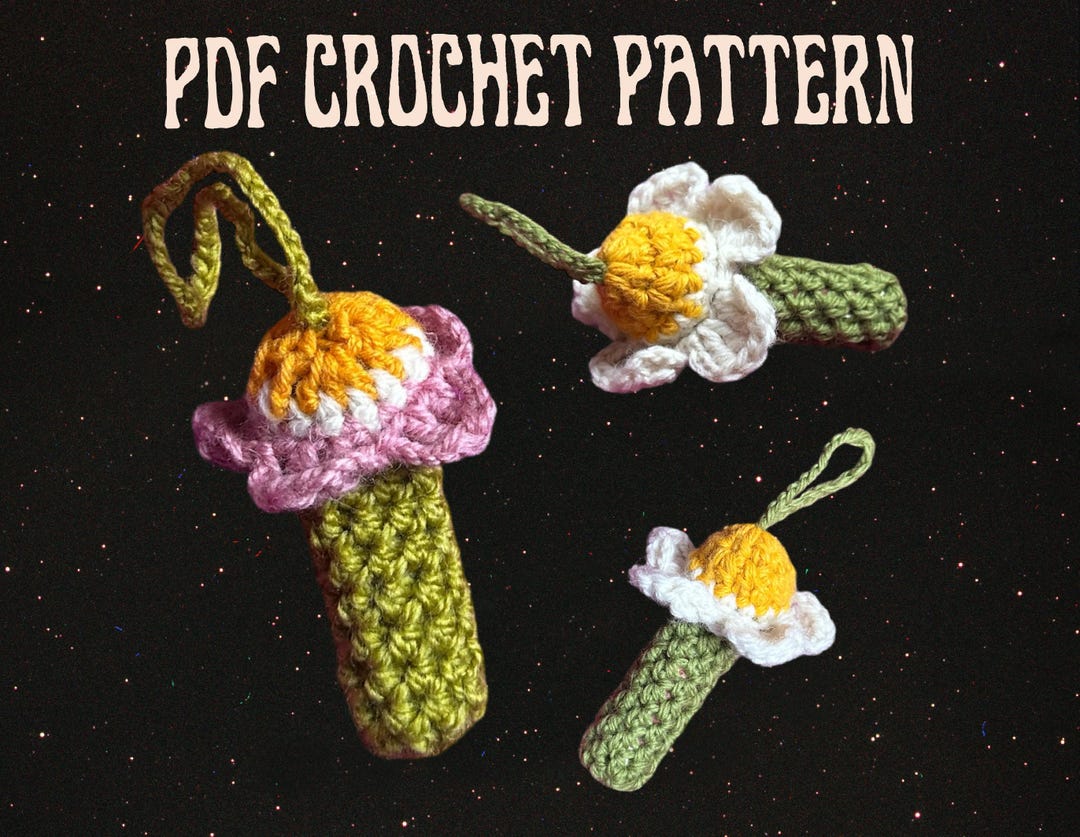 Flower Power Lighter Holder, PDF Crochet Pattern, Lighter Lanyard or ...