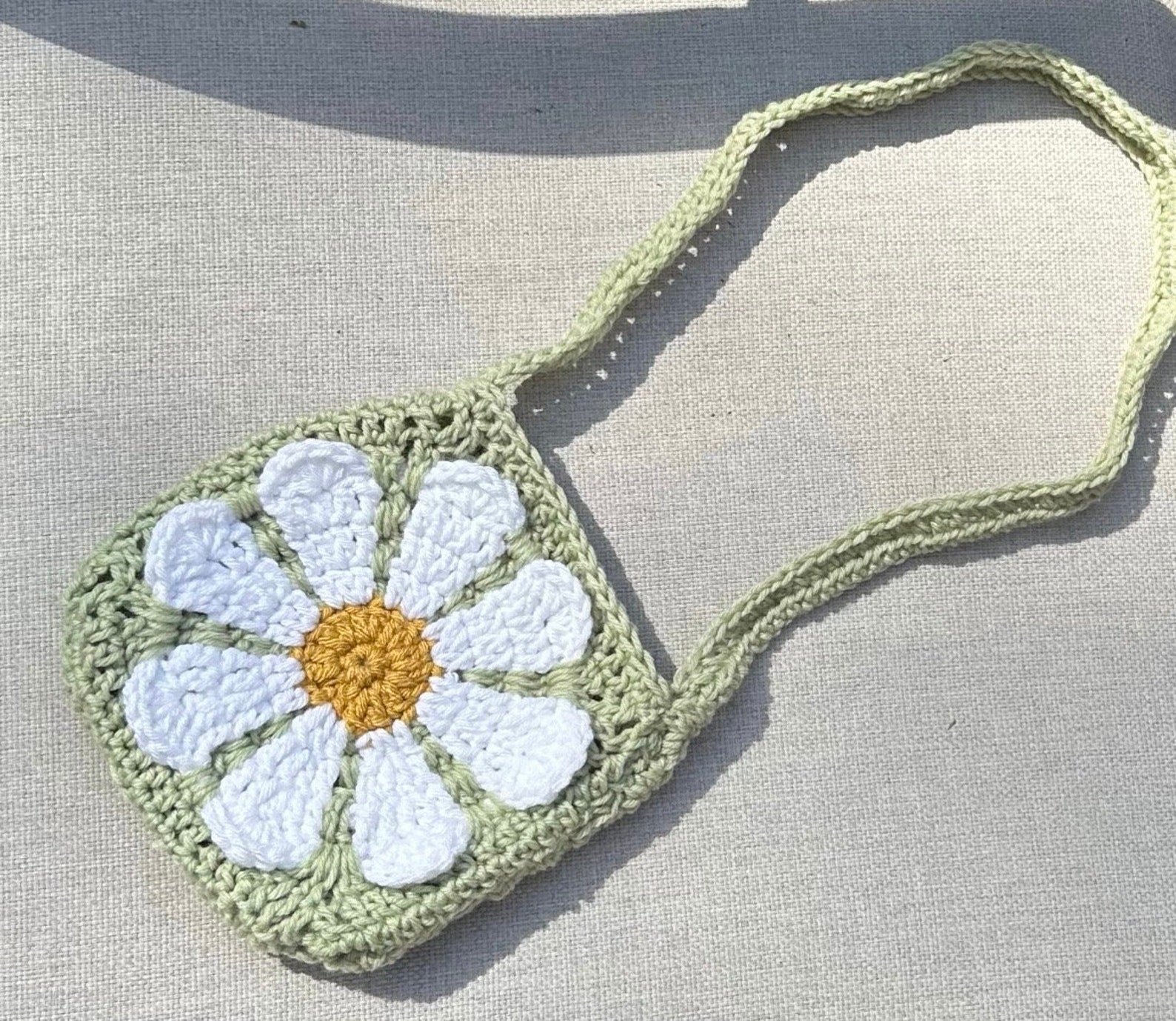 Retro Daisy Square Pattern Floral Granny Square DIY Crochet Flower ...
