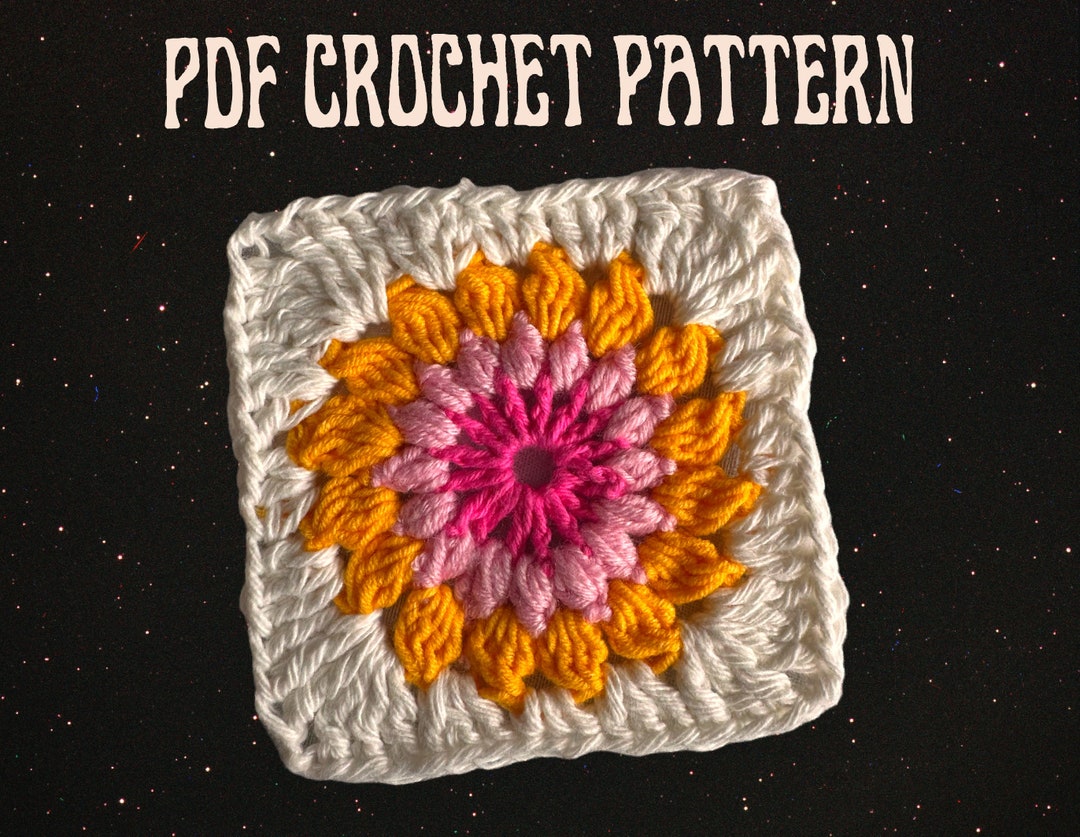 Sunburst Crochet Pattern, Granny Square, Blanket Crochet, Beginners ...