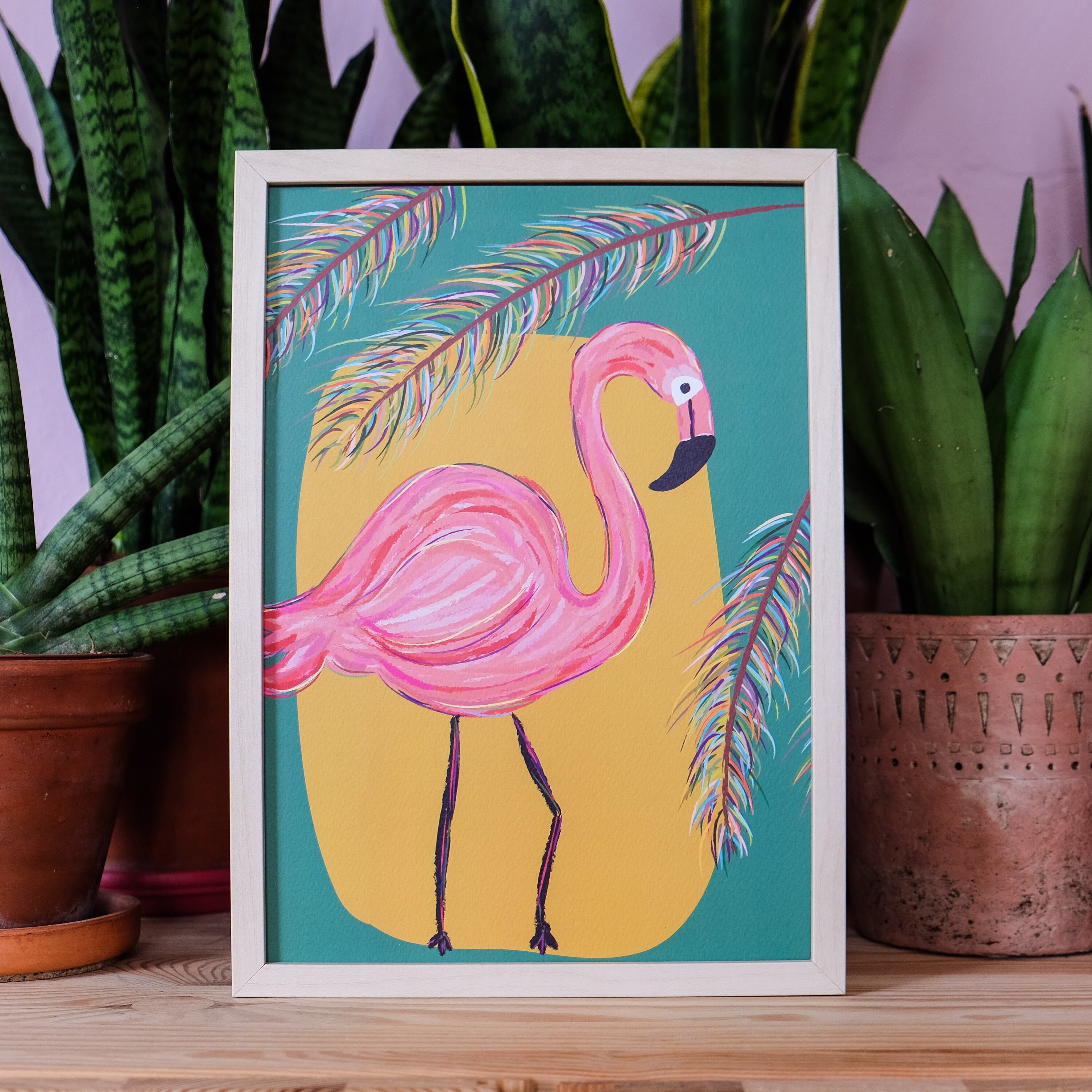 Flamingo Poster // Abstract // Safari // Jungle // Nature // Gift Idea ...