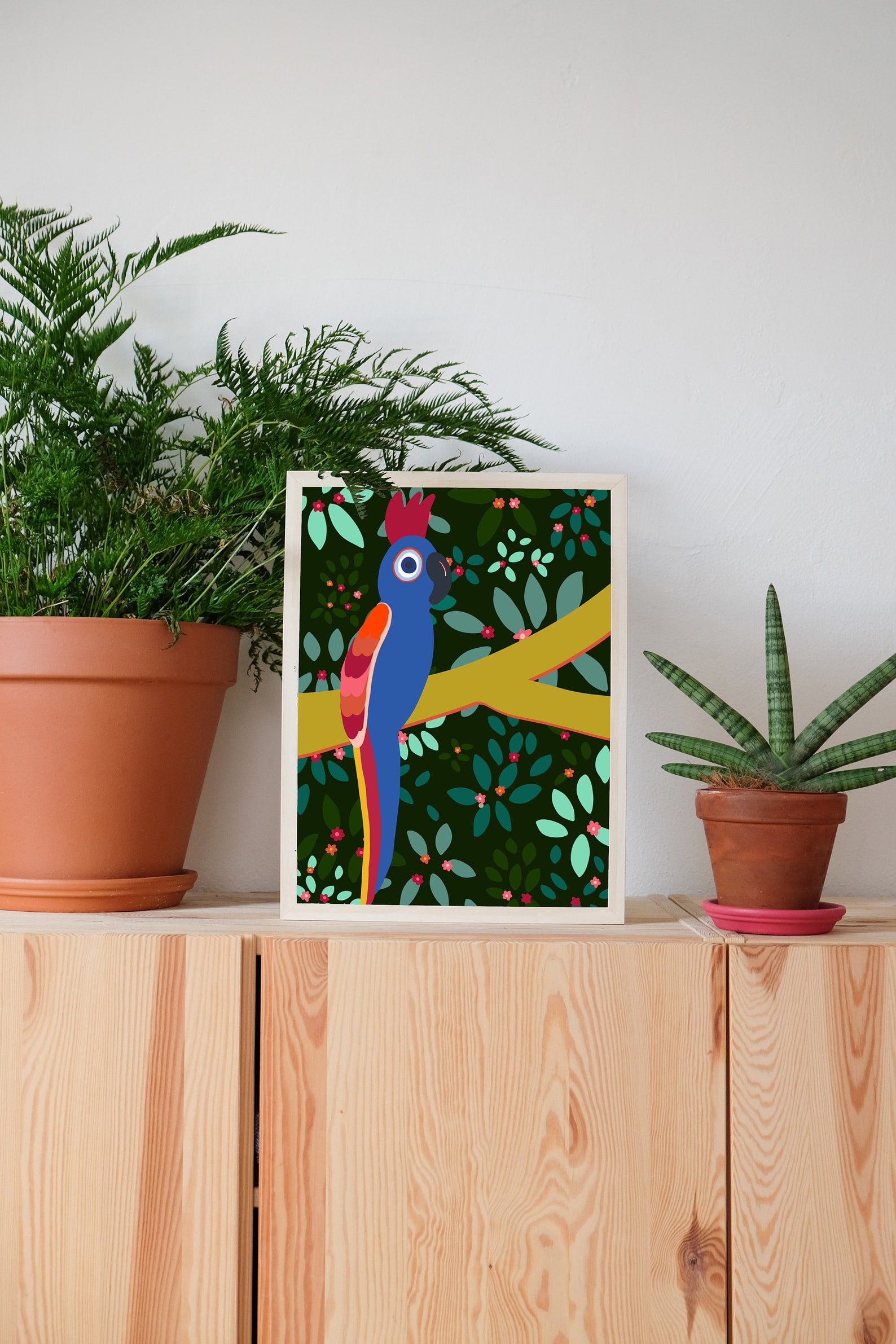 Cockatoo Poster // Abstract // Botanical // Jungle // Nature - Etsy