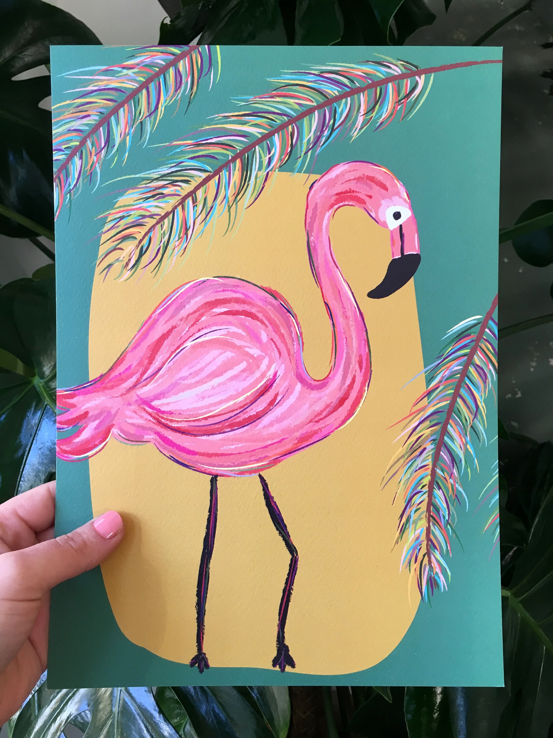 Flamingo Poster // Abstract // Safari // Jungle // Nature // Gift Idea ...