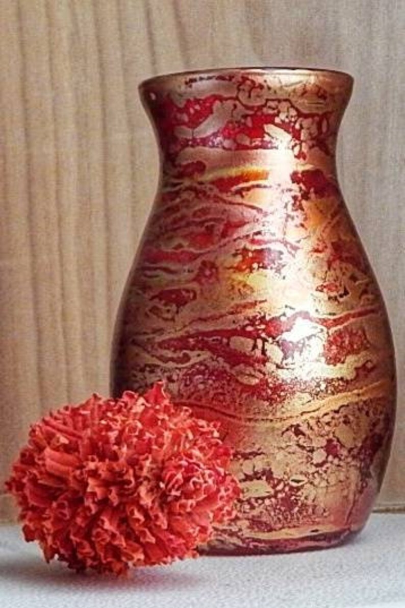 Rich Gold Vase in Alcohol Inks - Etsy