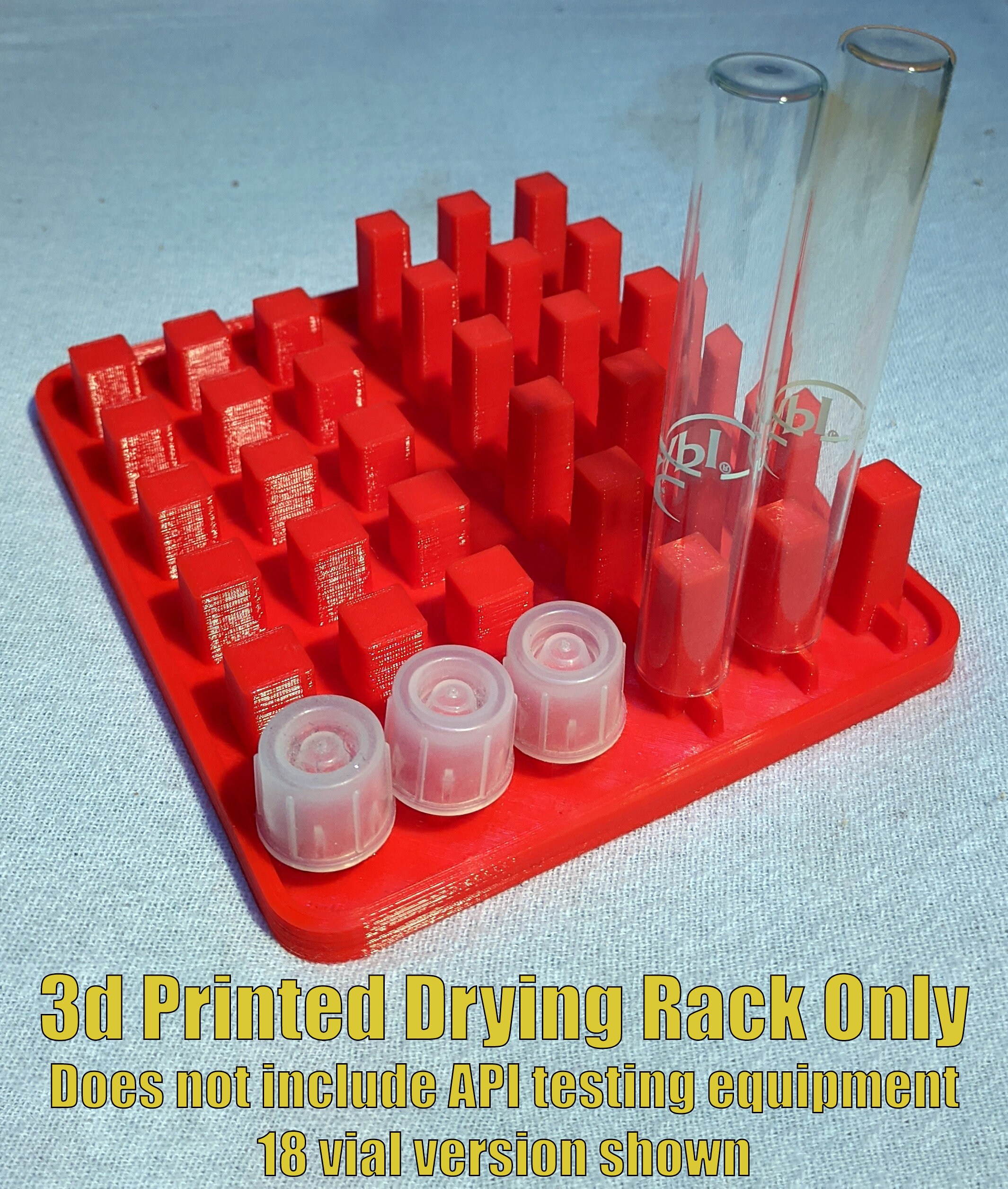 API Test Kit Vial and Cap Drain and Storage 3d Printed Part - Etsy