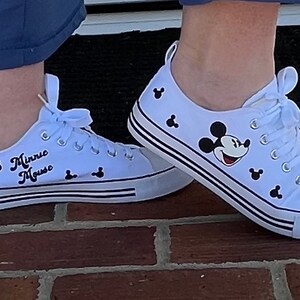 Classic Mickey & Minnie Inspired Converse Style Sneakers for Women FREE ...