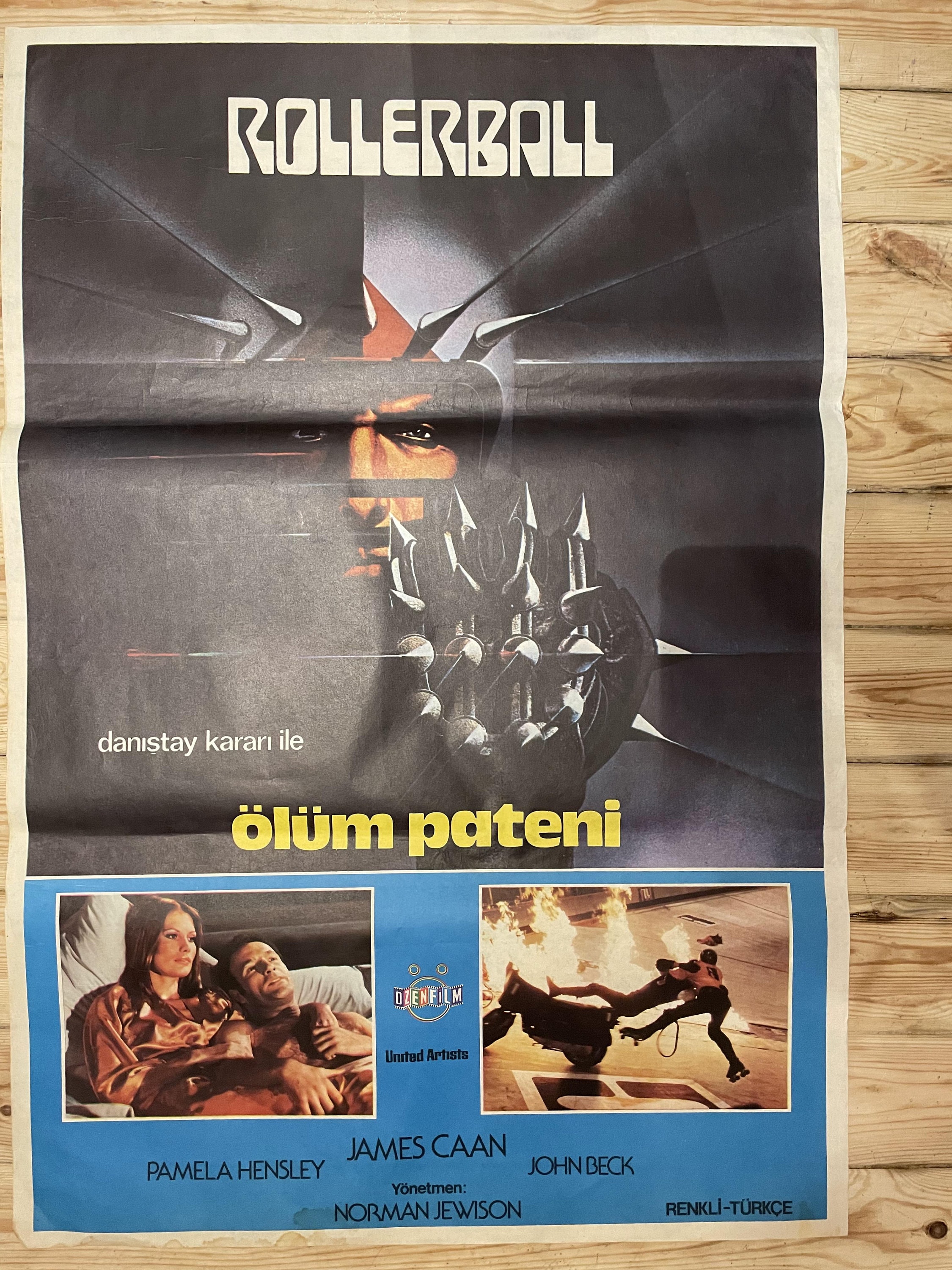 1975 Rollerball. 1970s Sci-fi Movie Poster. Original One Sheet Movie ...