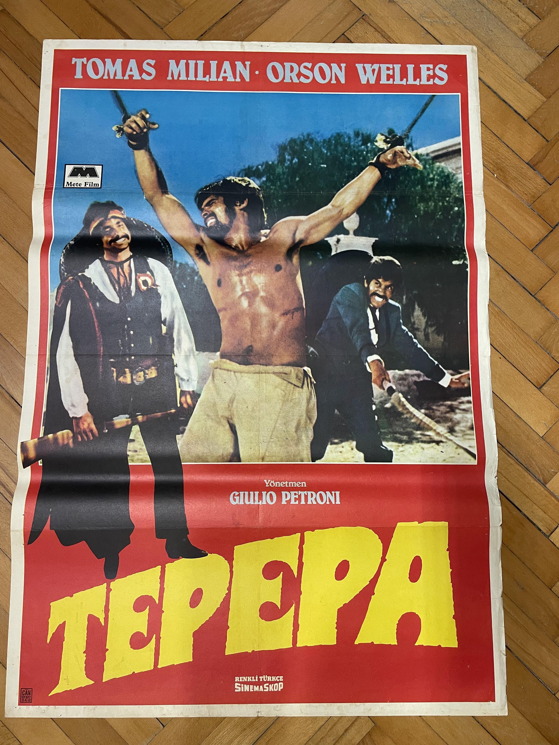 Tepepa 1969 Vintage Turkish Movie Poster Mexican Revolution Movie Orson Welles Action Film ...