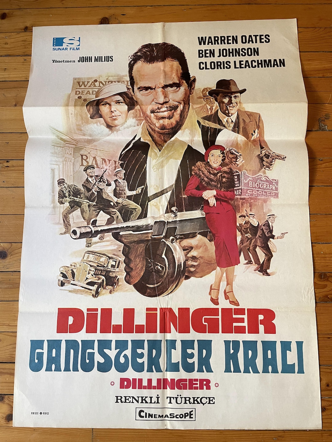 1973 Dillinger Orijinal Turkish Movie Poster.vintage Crime Movie Poster ...