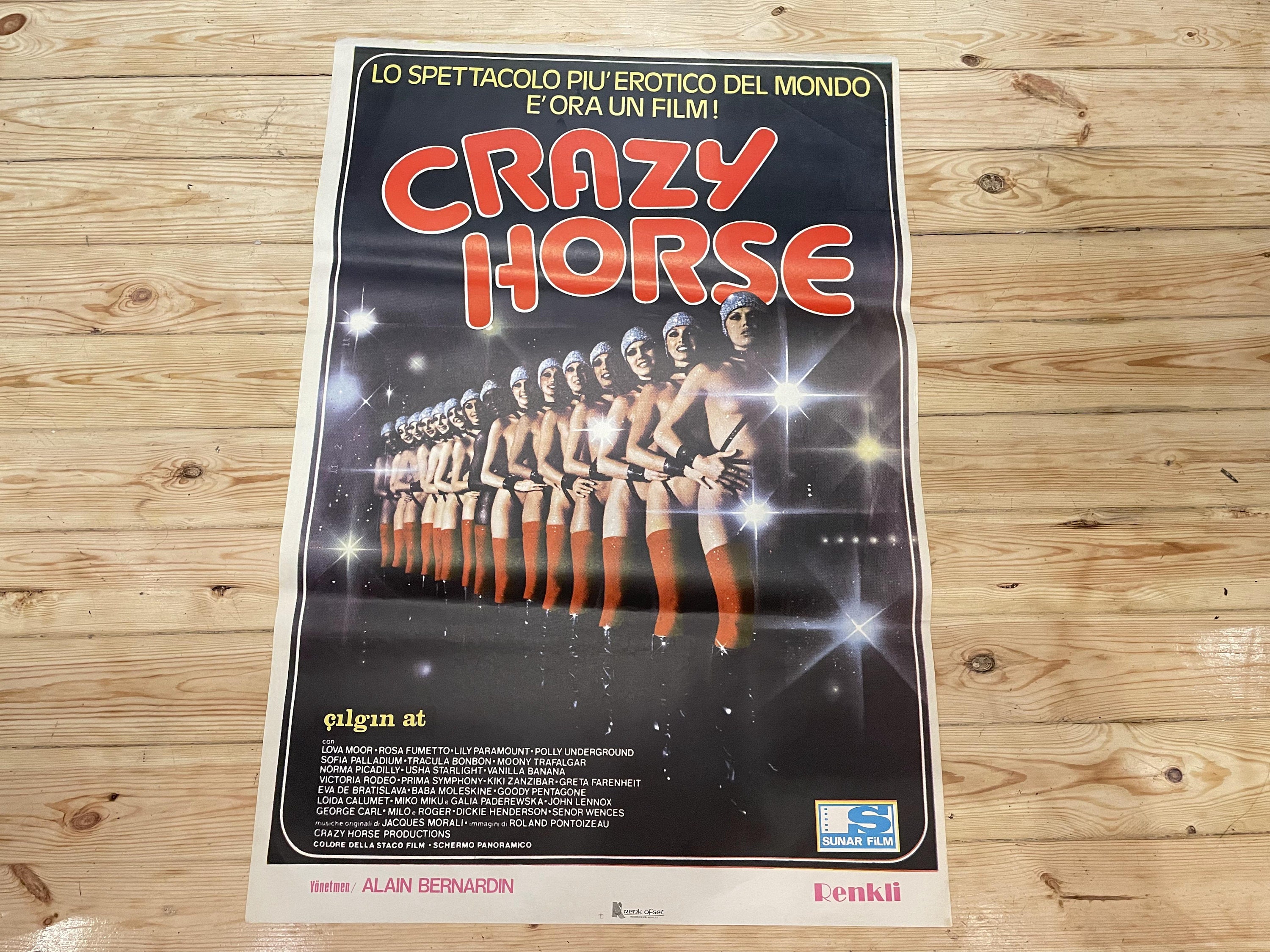 1977 Crazy Horse Original Movie Poster. Vintage Poster. - Etsy