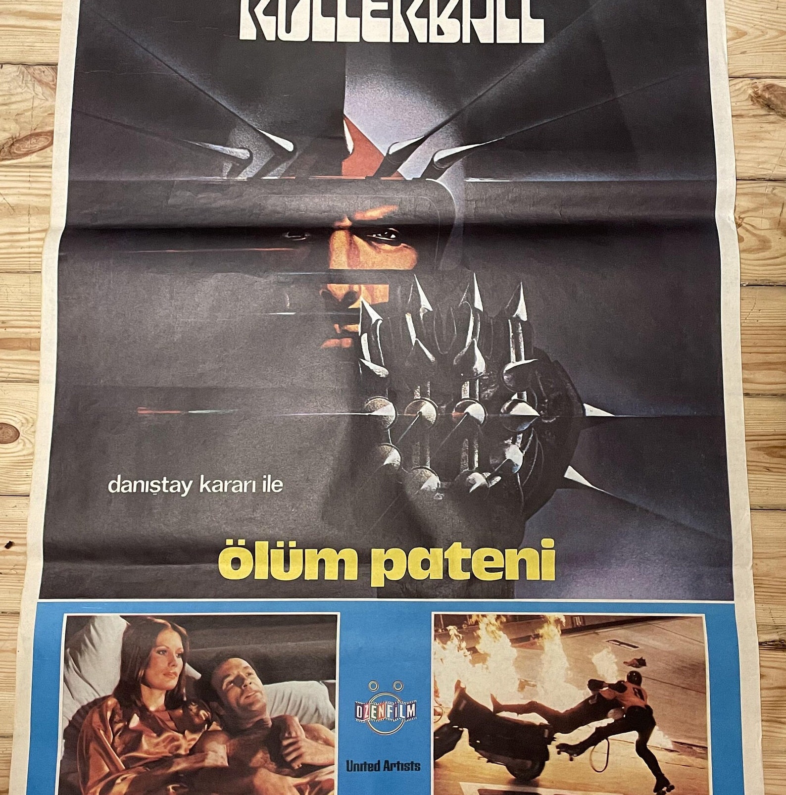 1975 Rollerball. 1970s Sci-fi Movie Poster. Original One Sheet Movie ...