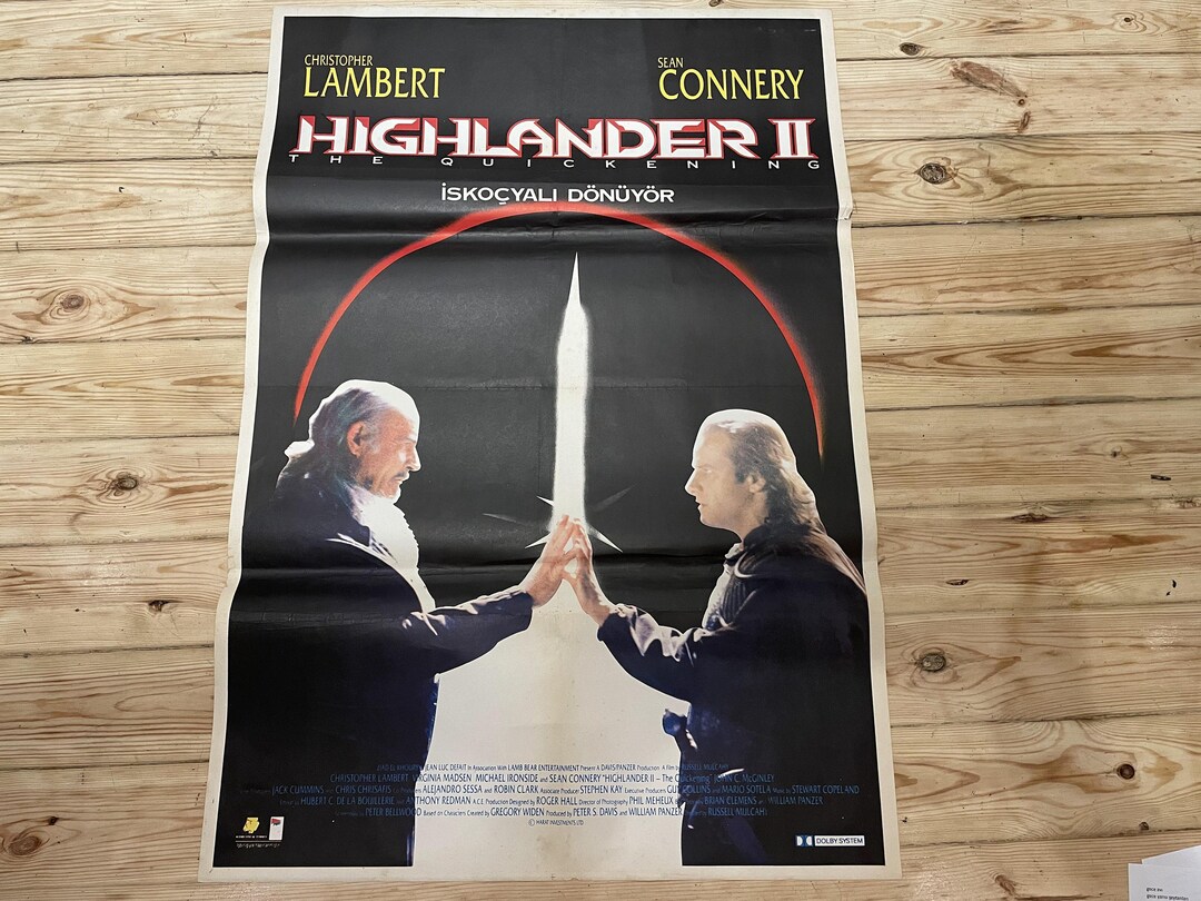 1991 Hıghlander 2. Original One Sheet Movie Poster. Vintage Poster ...