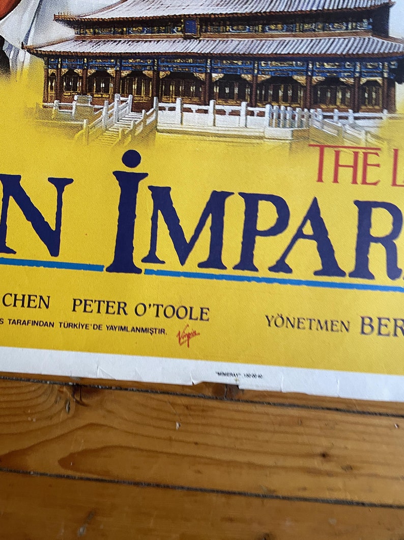 1987 the Last Emperor Original Turkish Movie Poster.vintage Epic Movie ...