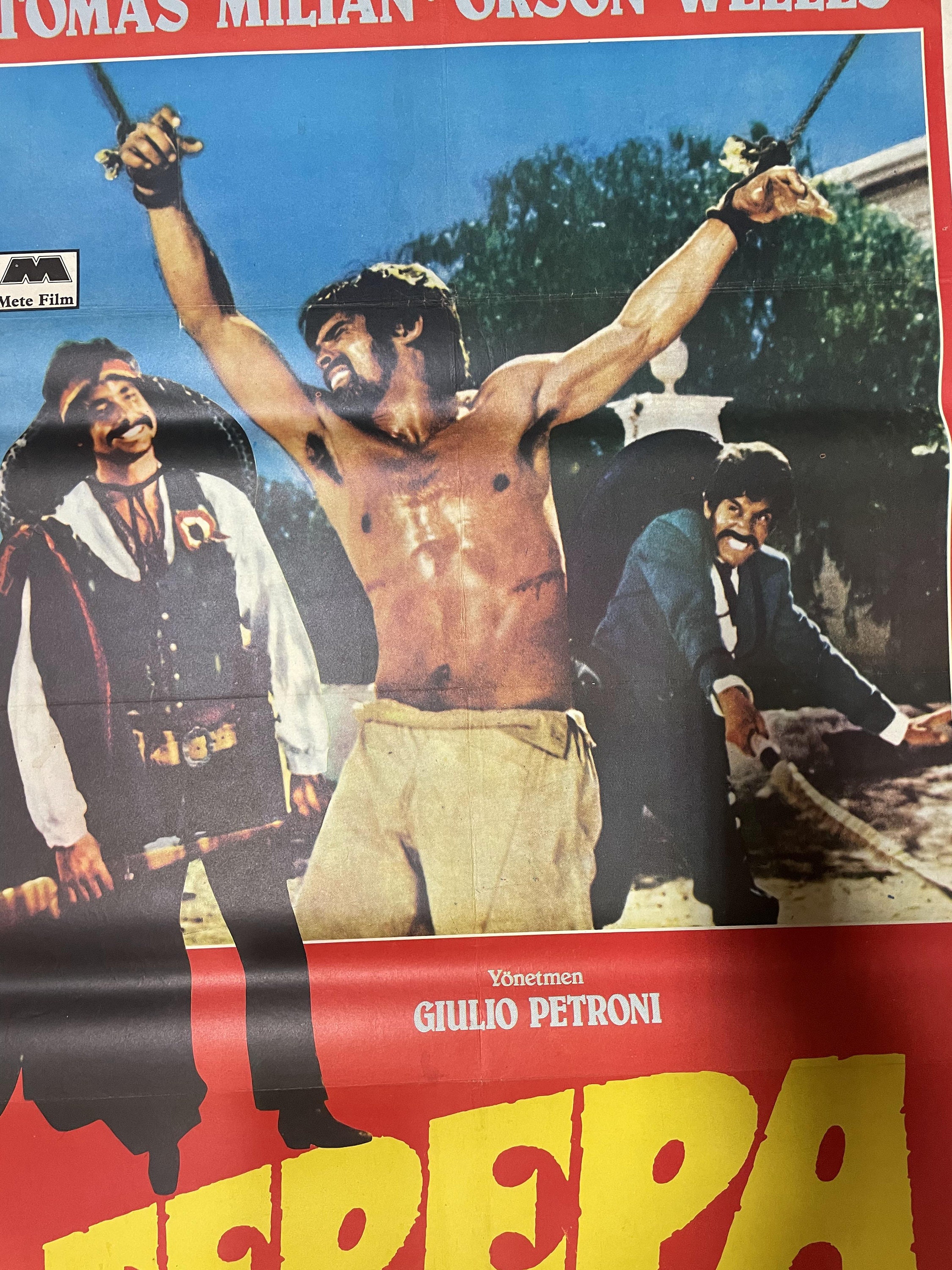 Tepepa 1969 Vintage Turkish Movie Poster Mexican Revolution Movie Orson Welles Action Film ...