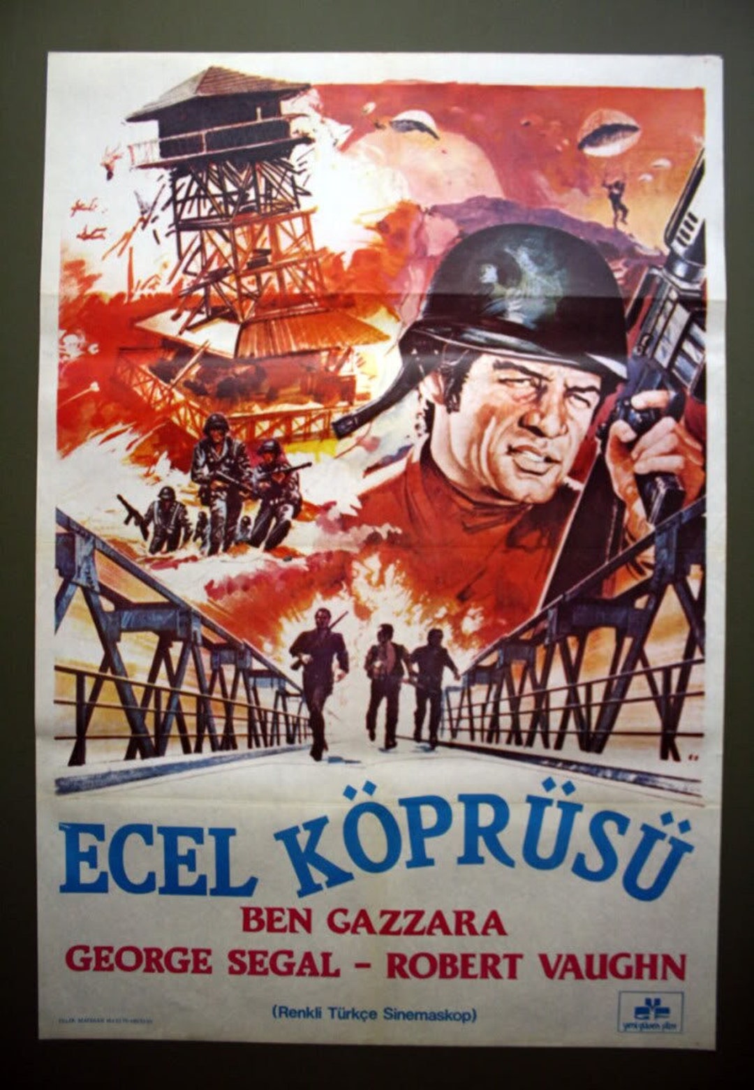 The Bridge at Remagen 1969 Turkish Art Cover Movie Poster War Film ...