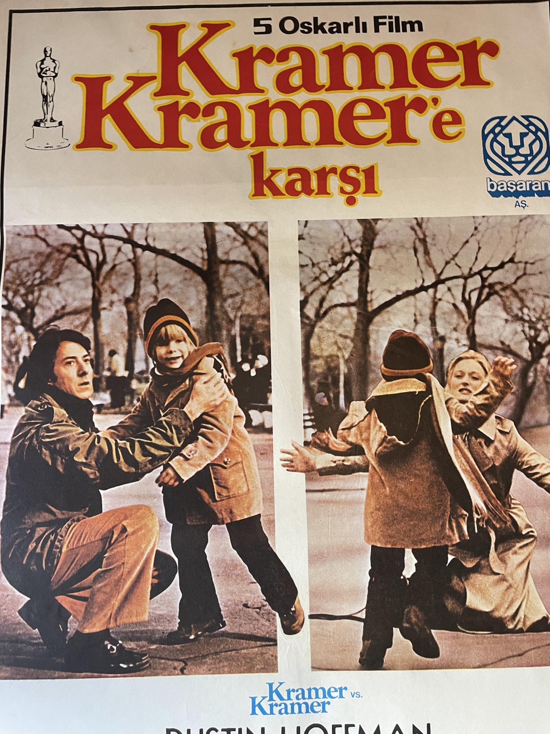 1979 Kramer Vs. Kramer Original Turkish Movie Poster.vintage Drama ...