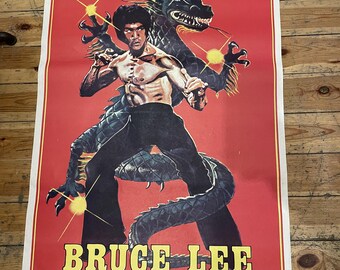 Bruce Lee Poster Vintage - Etsy