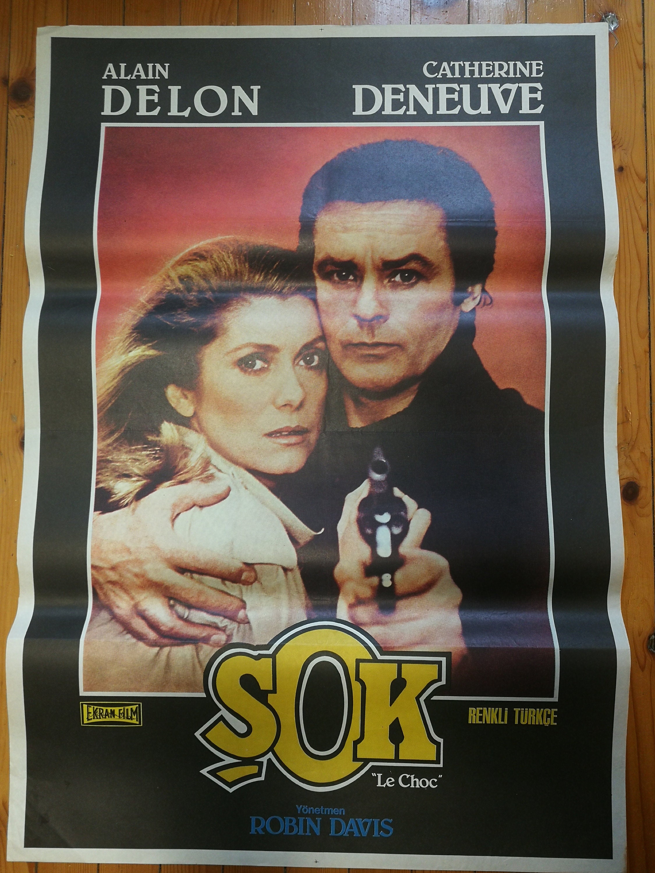 Le Choc Alain Delon 1982 Vintage Turkish One Sheet Movie - Etsy