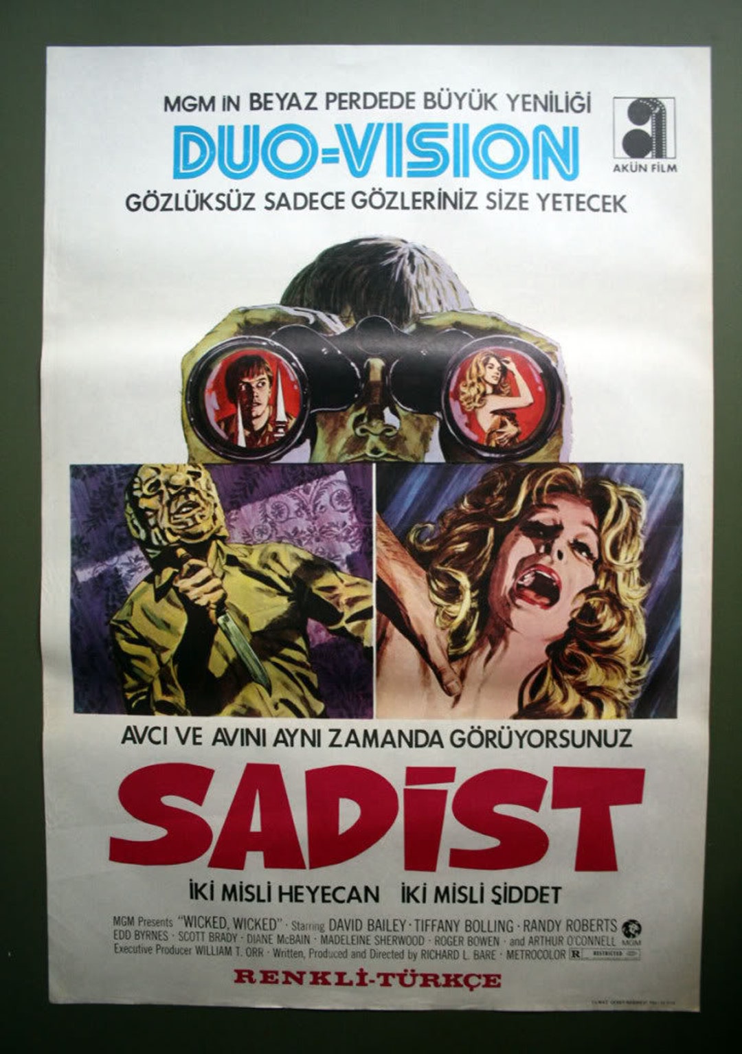 Sadist Wicked Wicked Original Turkish Movie Poster 1973 Horror - Etsy
