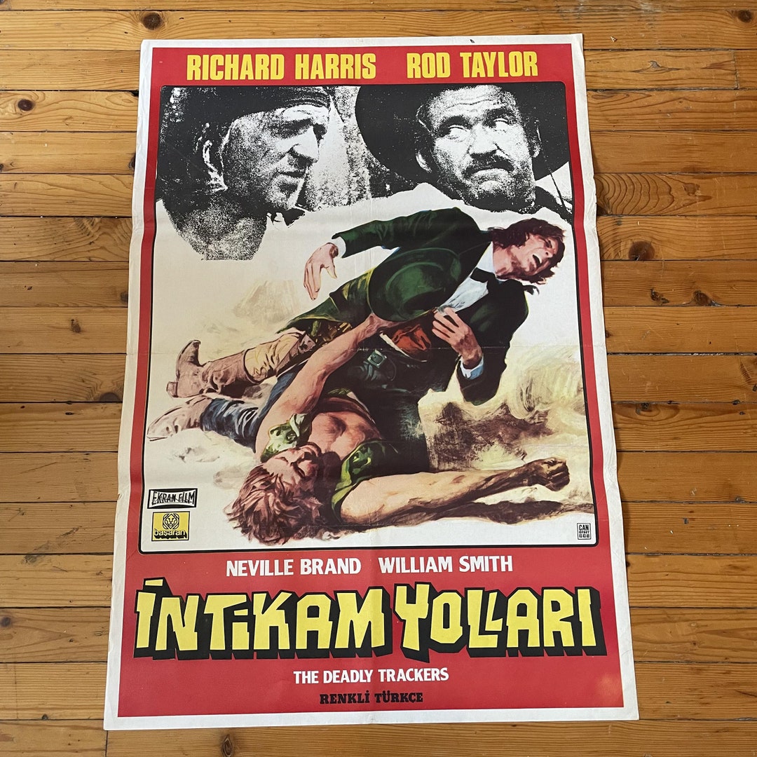 1973 the Deadly Trackers Original Turkish Movie Poster.vintage Western ...