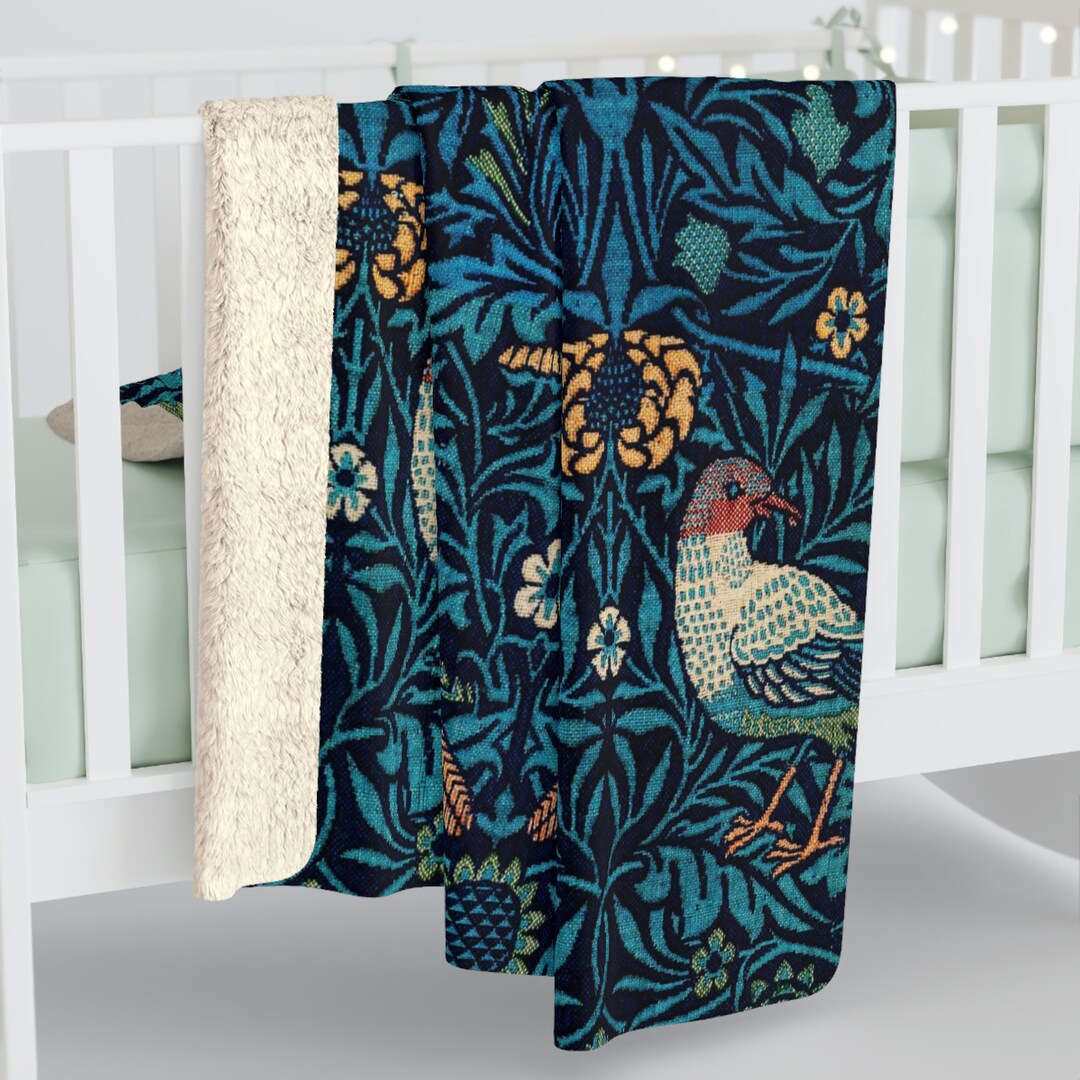 William Morris's (1834-1896) Birds Famous Pattern Printed Sherpa Fleece ...