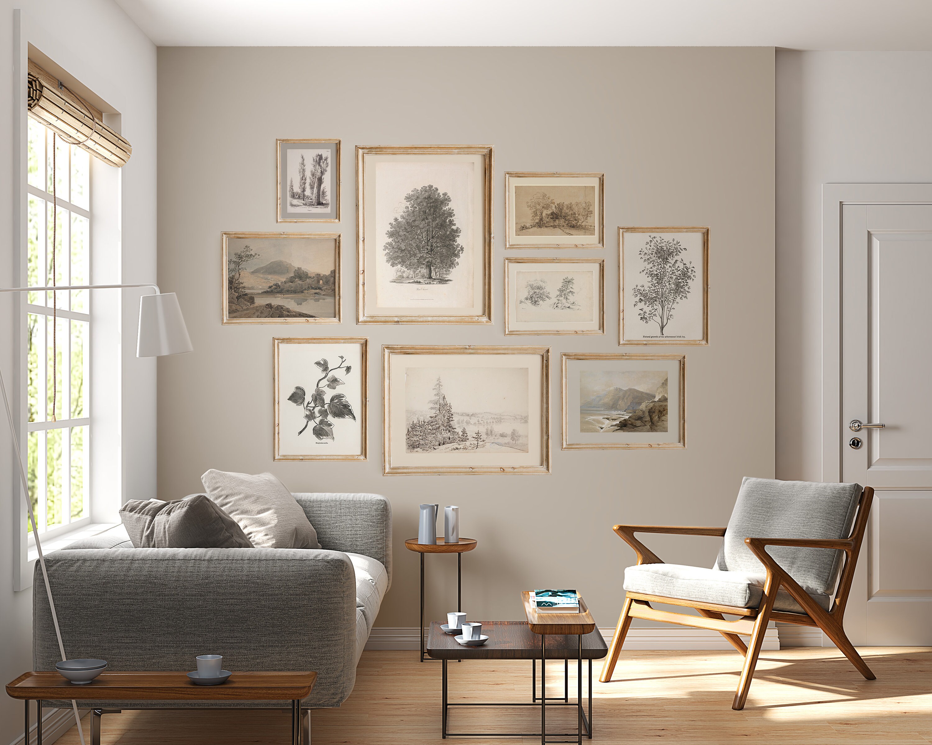 Chestnut Tree Vintage Chestnut Tree Drawing Print, Botanical Sketch ...