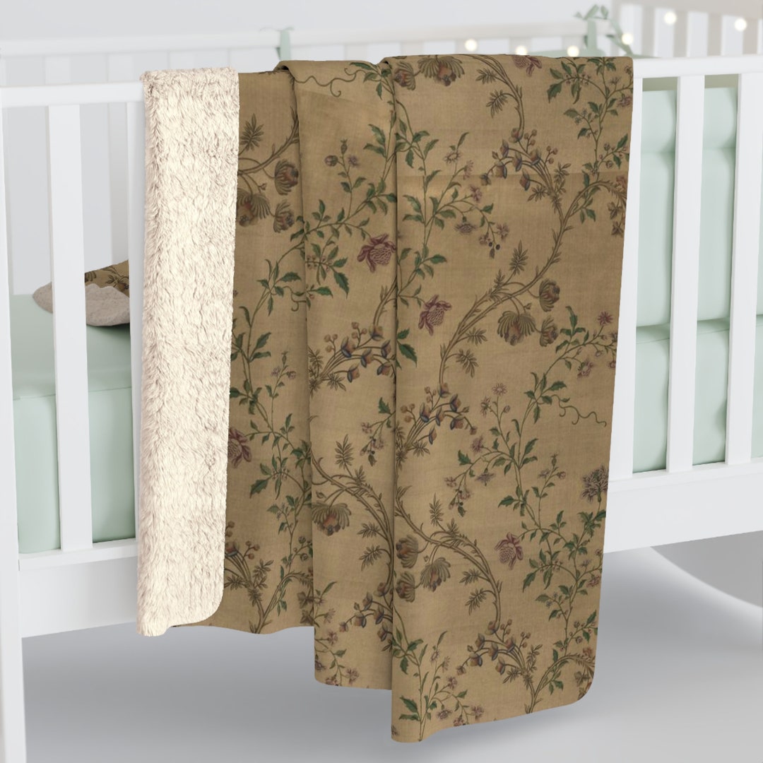 Antique Dutch Fabric With Floral Pattern Created Between C. 1750 - C ...