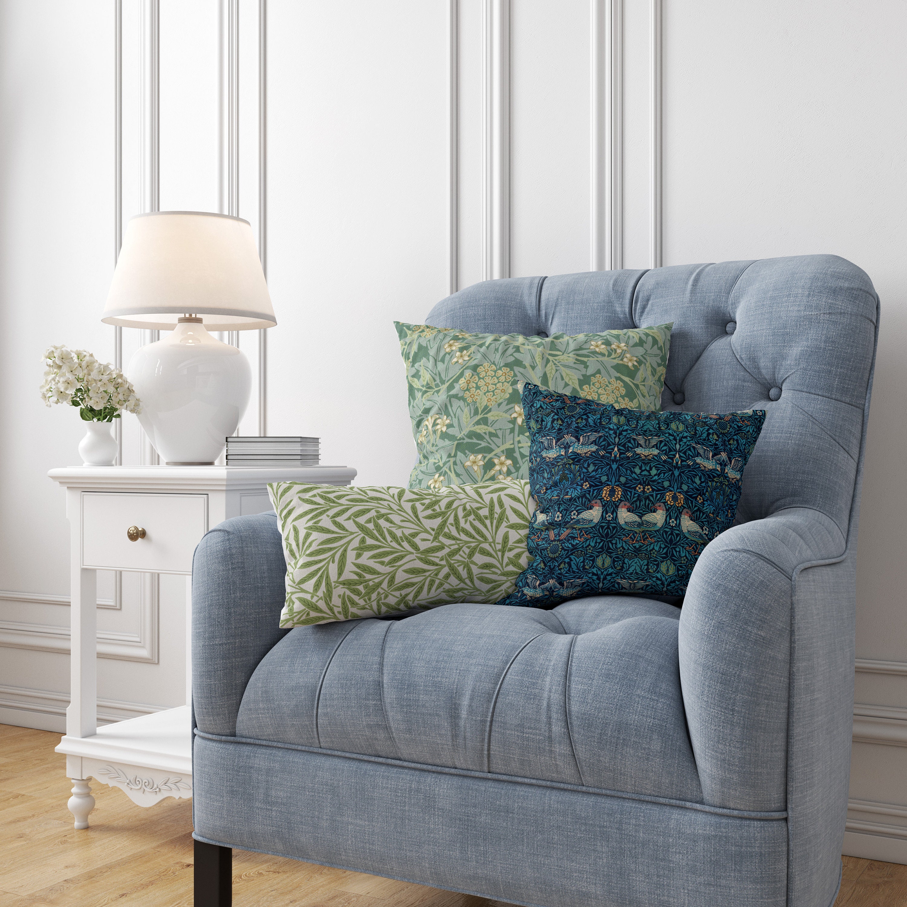 William Morris's Birds Famous Pattern Created in 1877-8 Printed Pillow ...