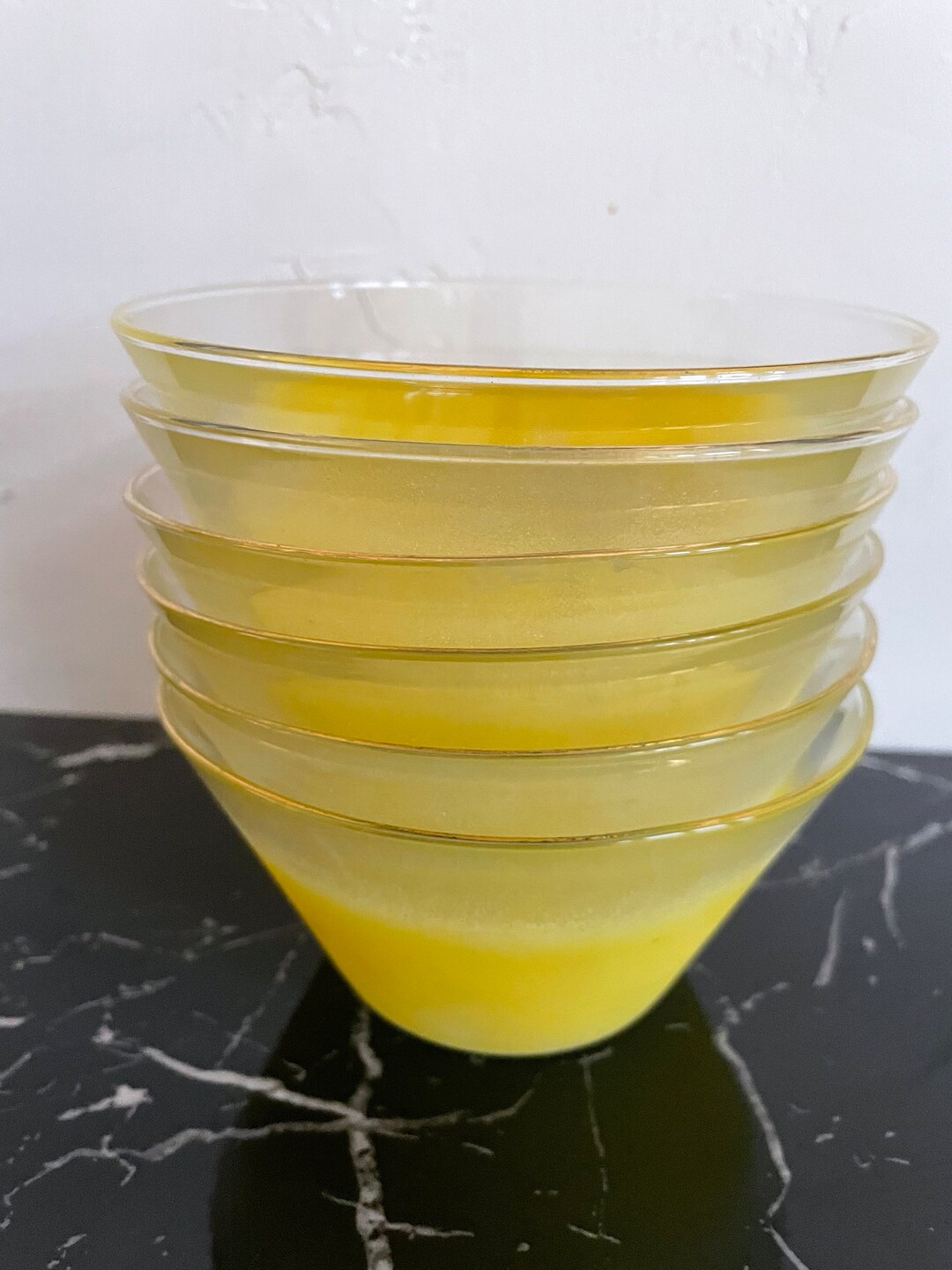 Vintage MCM Blendo Gold Rim Bowls - Etsy