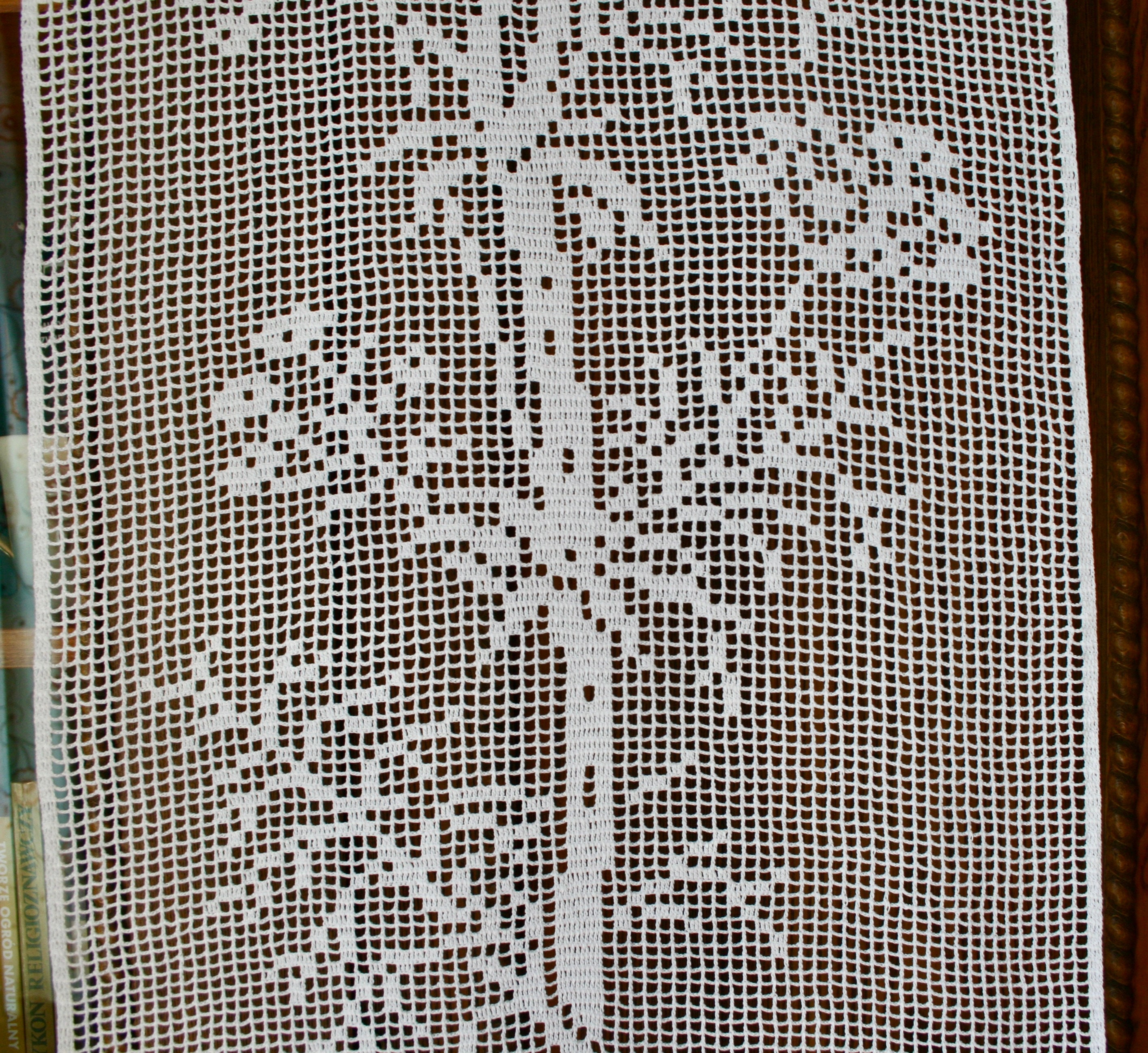 Crochet Curtain, Filet Curtain, Flower Curtain, Long Curtain, Mice ...