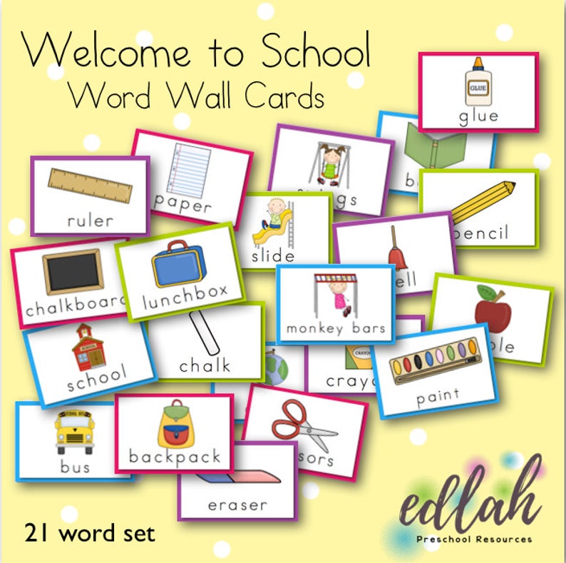 Welcome to School Themed Preschool Lesson Plans (one Week Curriculum ...