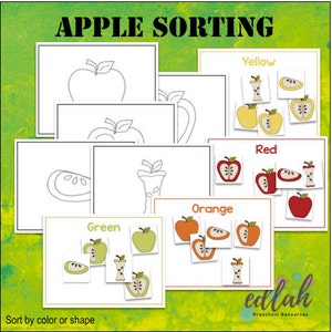 A is for Apples Themed Preschool Lesson Plans (one Week Curriculum) - Etsy