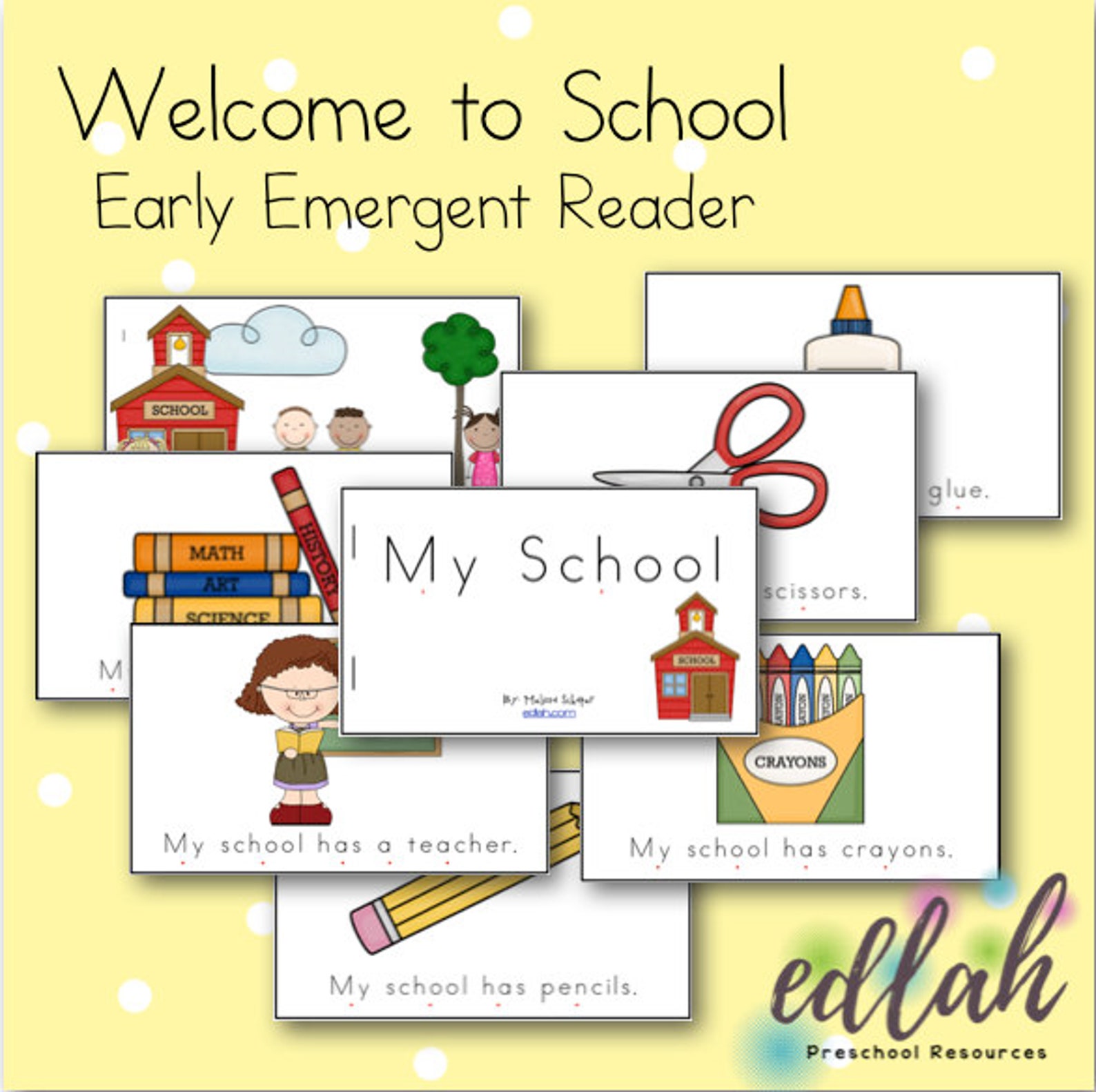 Welcome to School Themed Preschool Lesson Plans (one Week Curriculum ...