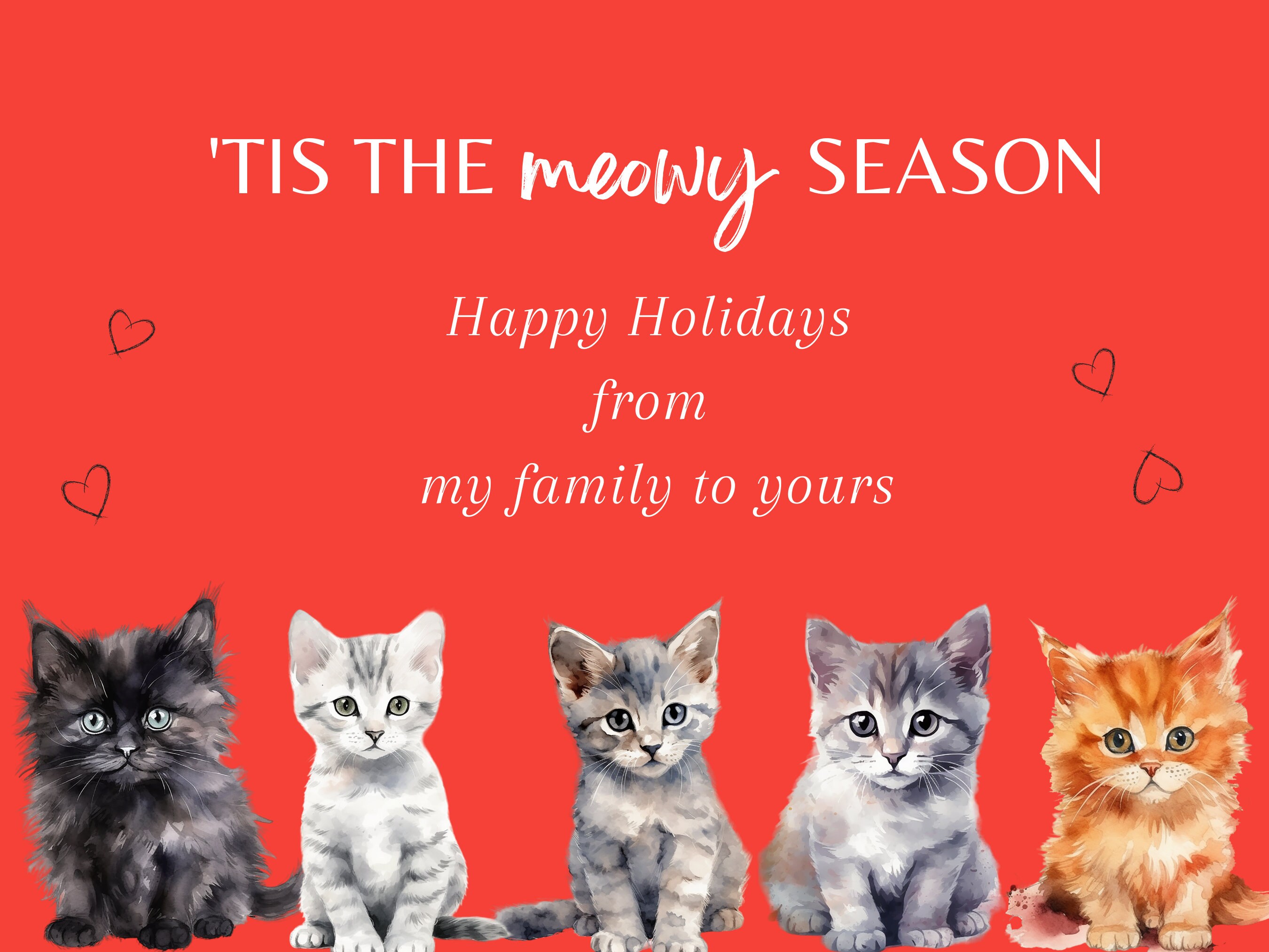 30 Watercolor Cute Kitten Pack, Baby Cat Clipart, Clipart for ...