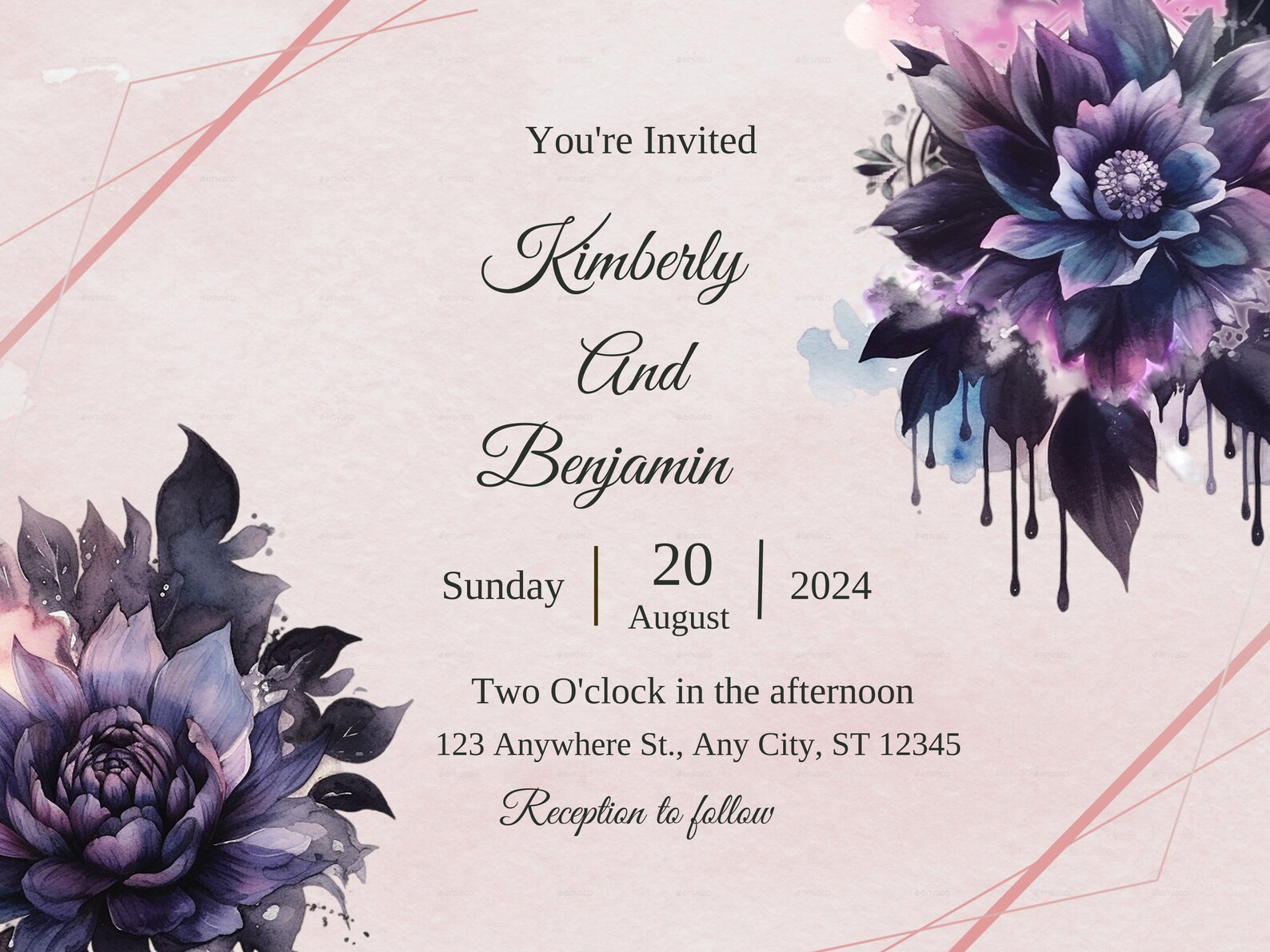 35 PNG Royal Boho Flower Clipart, Watercolor Clipart, Floral Clipart ...