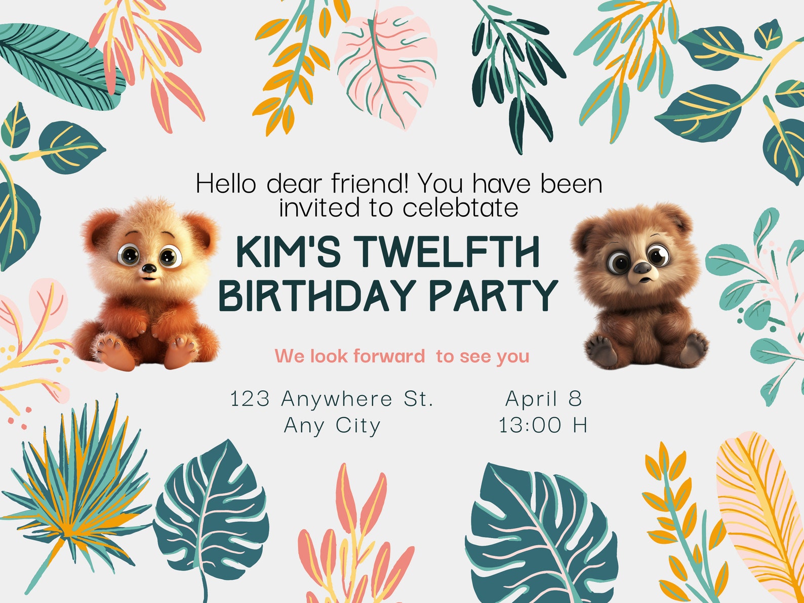 35 Cute Baby Jungle Animals, Digital Clip Art, Baby Shower, Nursery ...