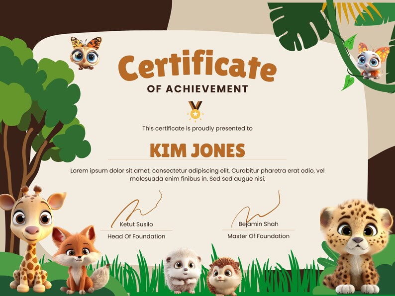 35 Baby Jungle Animals Cliparts, Nursery Decor (PNG) - Etsy