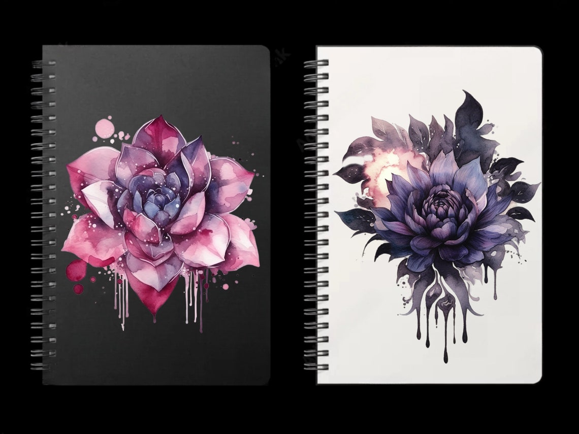 35 PNG Royal Boho Flower Clipart, Watercolor Clipart, Floral Clipart ...