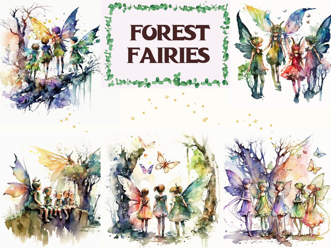 30 Forest Fairy Clip Arts |nature Fairy Fantasy Clip Art | PNG ...