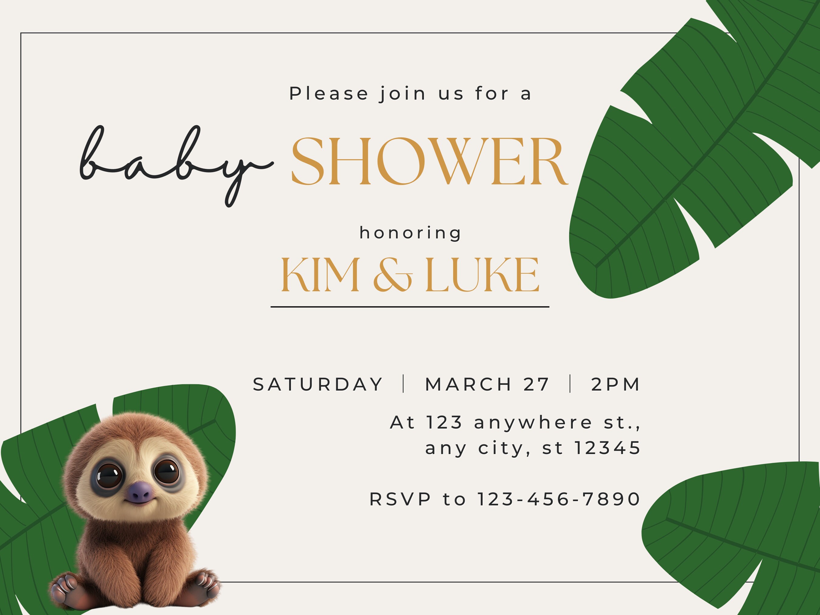 20 Sweet Little Baby Sloth Clipart, Baby Sloth With Big Eyes, Cartoon ...