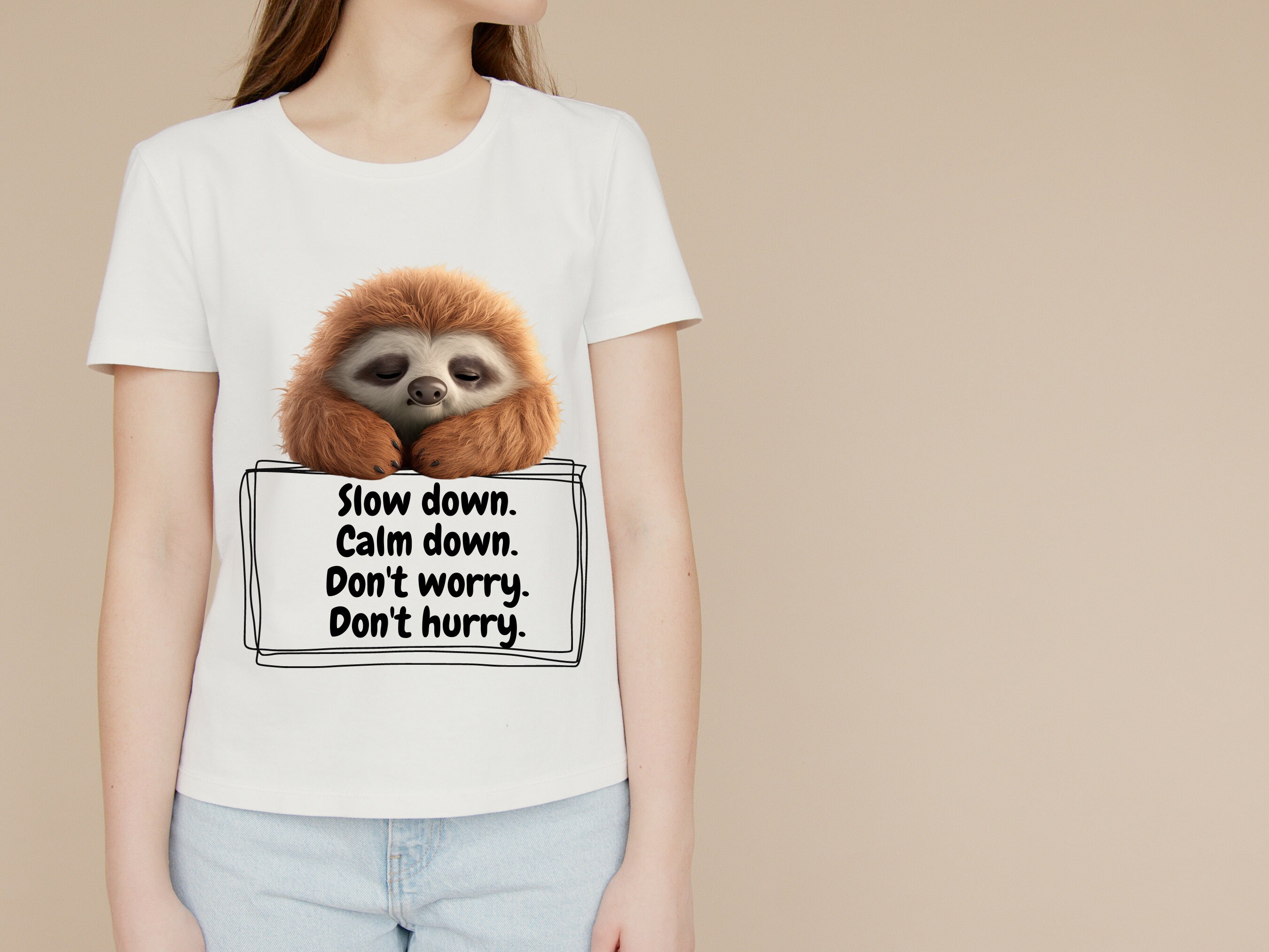 20 Sweet Little Baby Sloth Clipart, Baby Sloth With Big Eyes, Cartoon ...