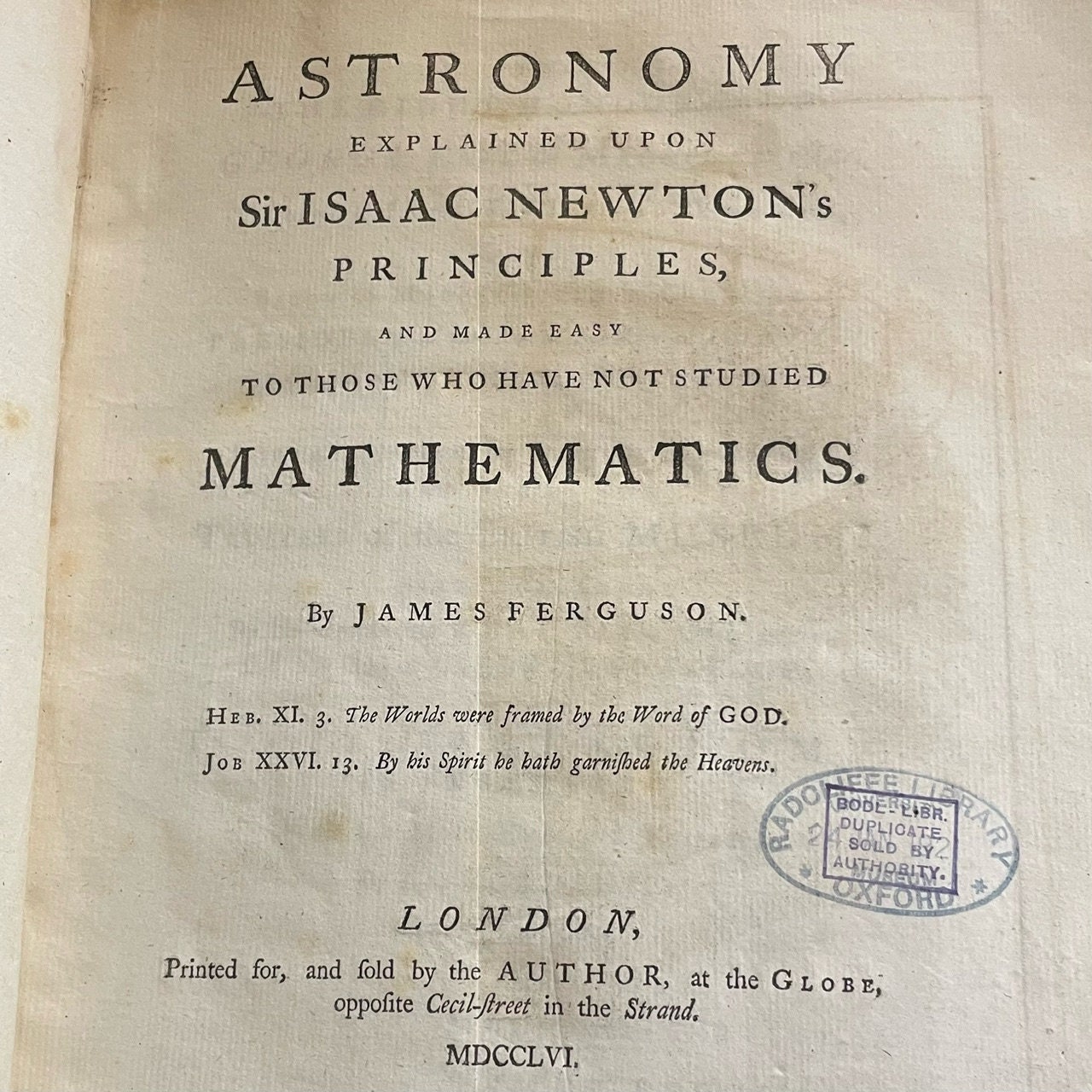 Newton, Astronomy Explained Upon Sir Isaac Newton's Principles, Made ...