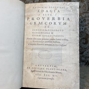 Proverbs of the Greeks From the Collections of Zenobius, Diogenianus ...