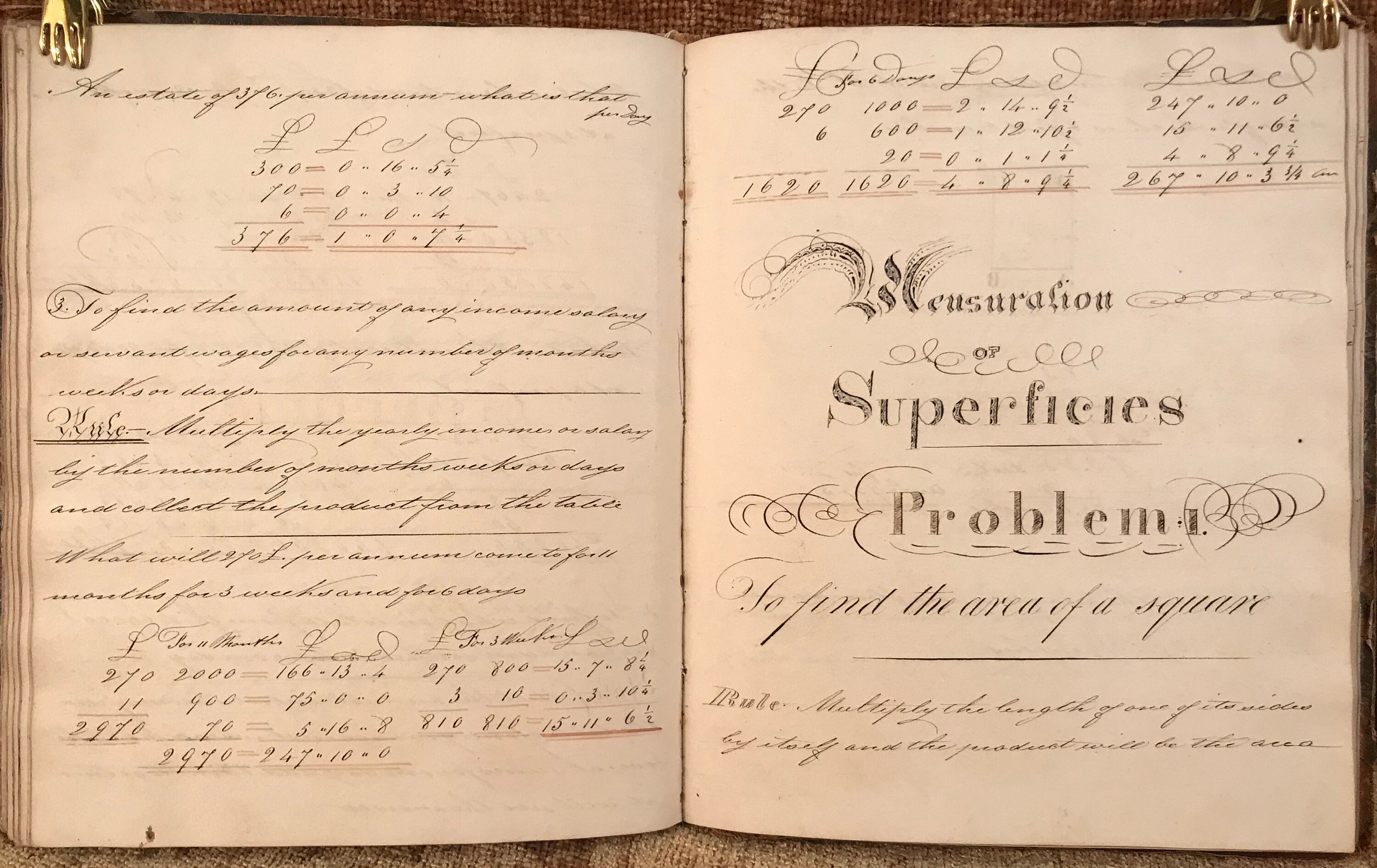 1831 MANUSCRIPT Mathematics Work-book. Duodecimals Commonly - Etsy