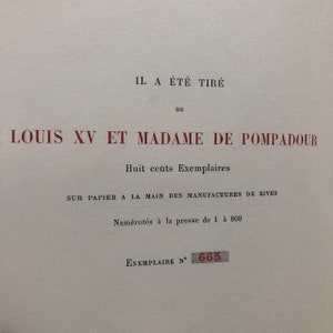 Limited Edition, Louis XV and Madame De Pompadour, 1903, 685/800 ...
