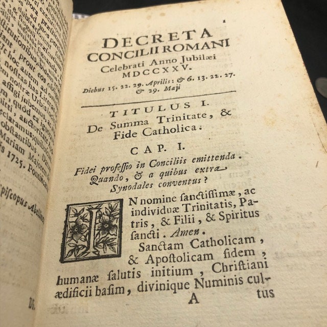 1725. Catholic. Roman Council Celebrated in the Sacred Lateran Basilica ...